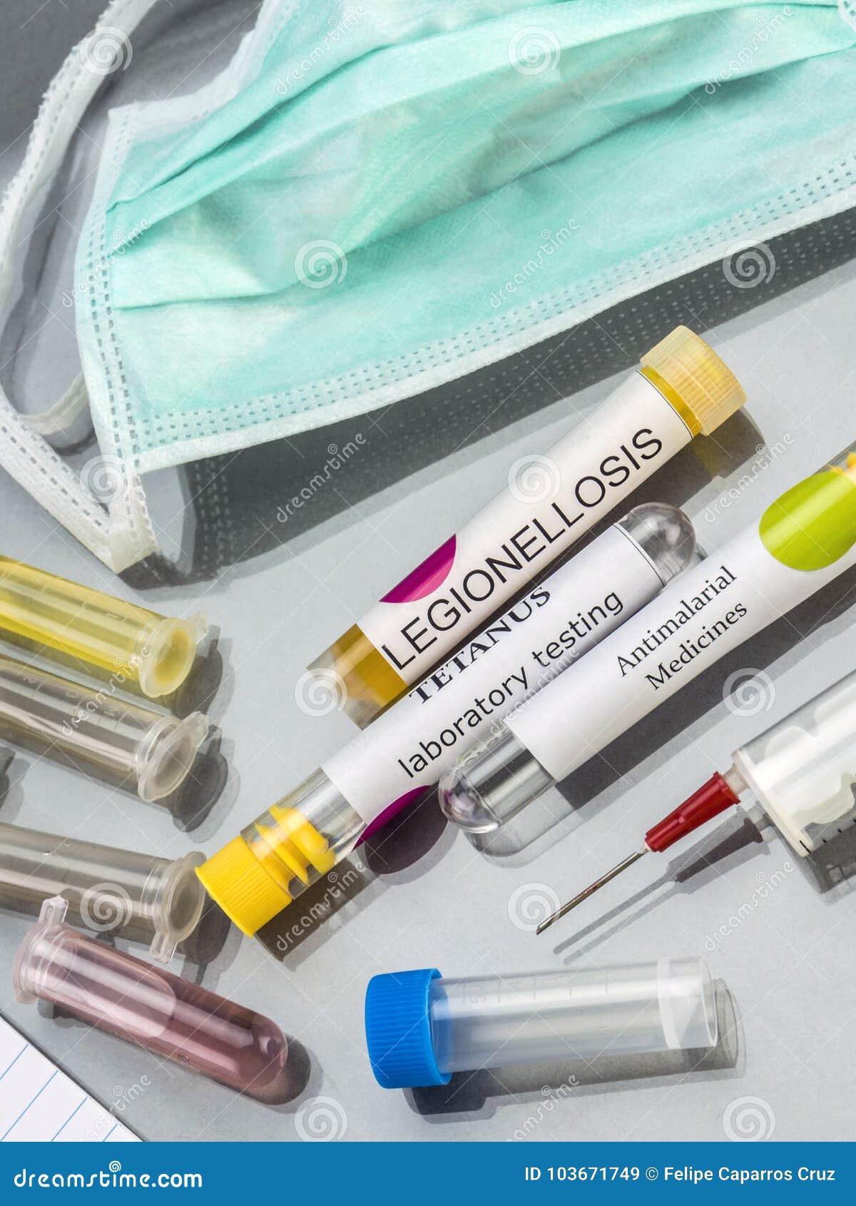 Some Vials with Samples of Contagious Diseases in a Clinical Laboratory ...