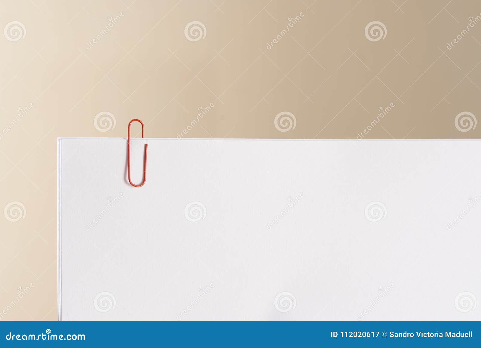 Some White Papers Clipped Together. Stock Image - Image of write, white ...