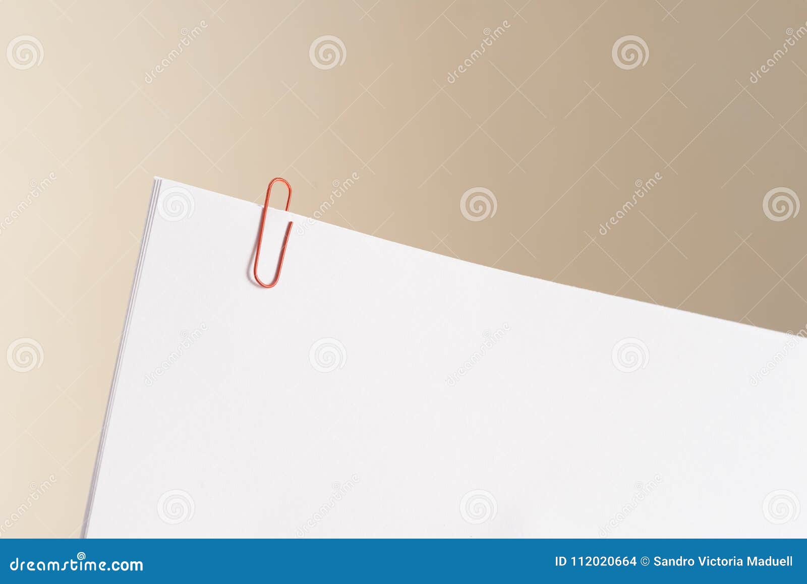 Some White Papers Clipped Together. Stock Photo - Image of white, post ...