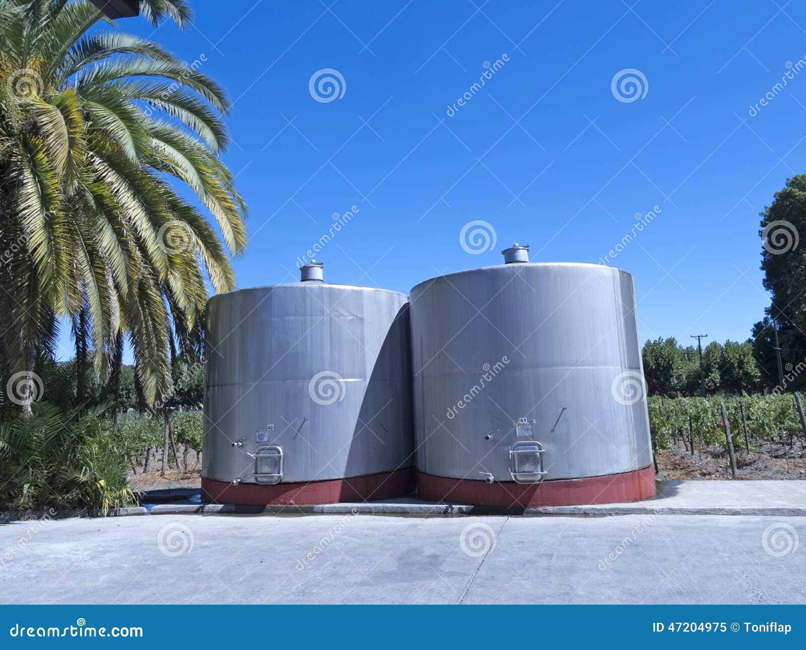 Some Wine Metallic Fermentation Tanks Stock Image - Image of liquid ...