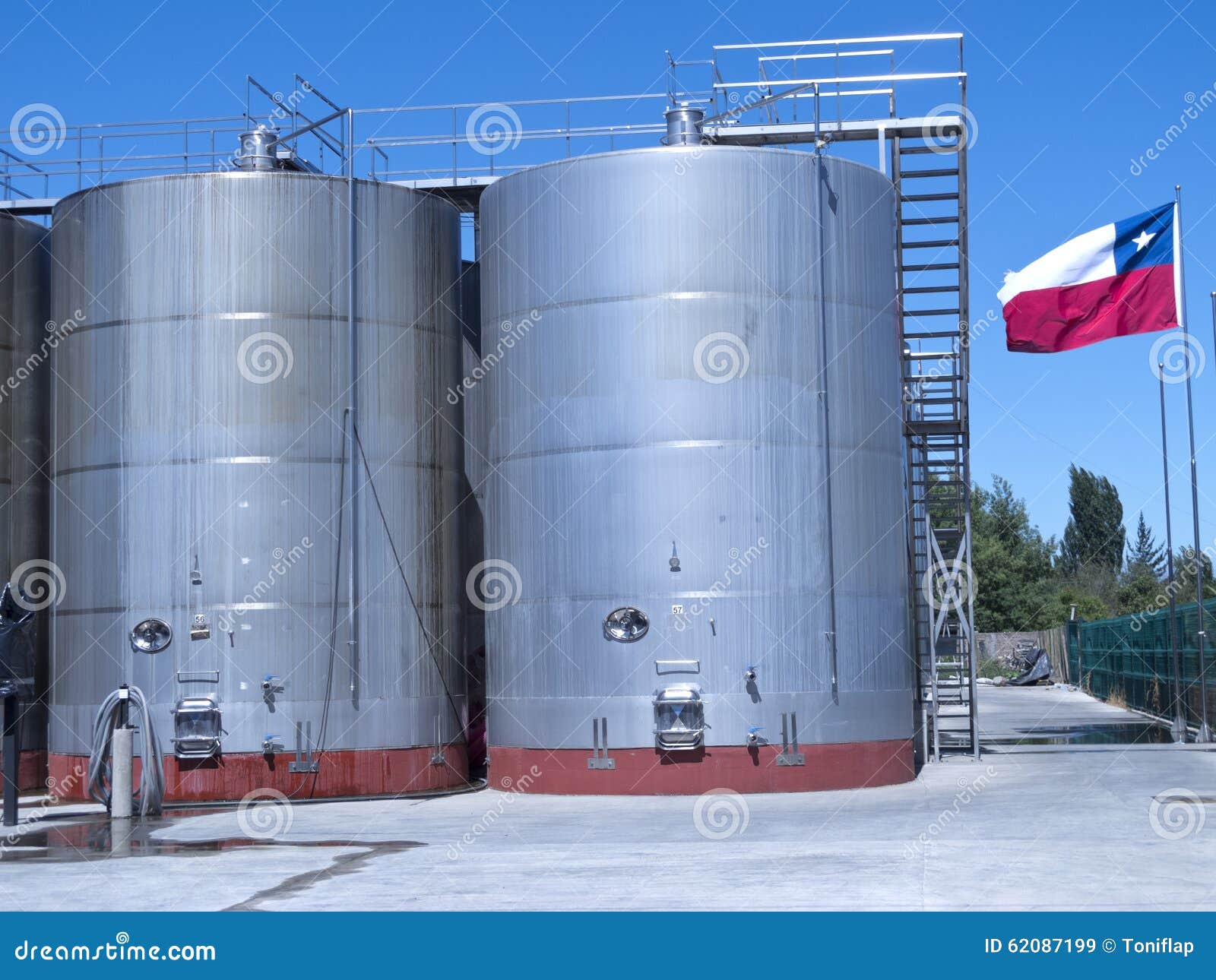 Some Wine Metallic Fermentation Tanks Stock Image - Image of chilean ...