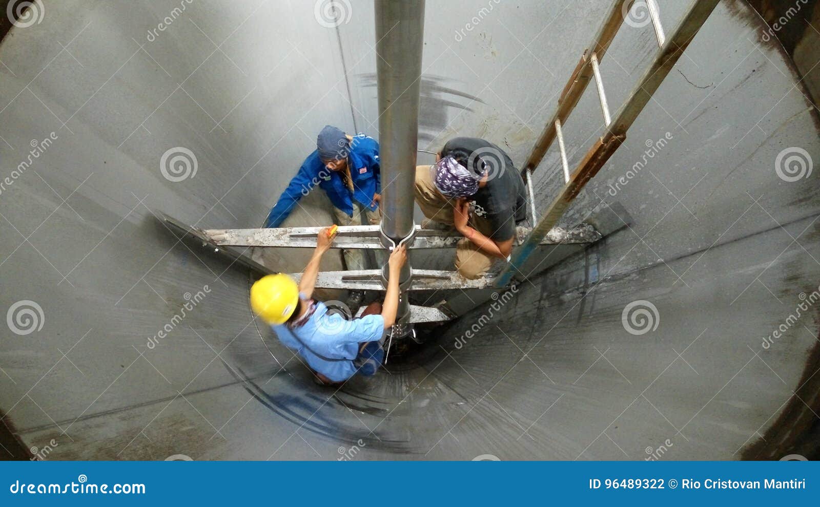 Some Workers are Working in Tanks on Construction Projects Editorial ...