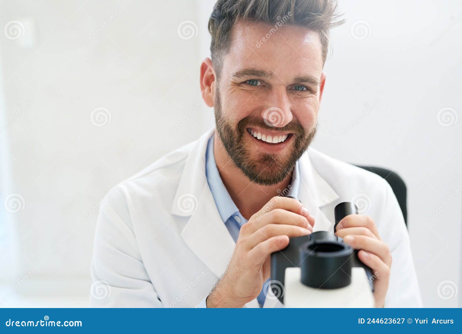 Some Would Call Him a Visionary Scientist. Portrait of a Male Scientist ...
