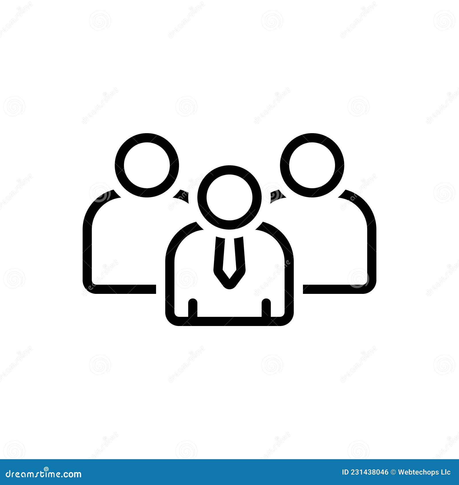 Black Line Icon for Somebody, Someone and Whoever Stock Vector ...