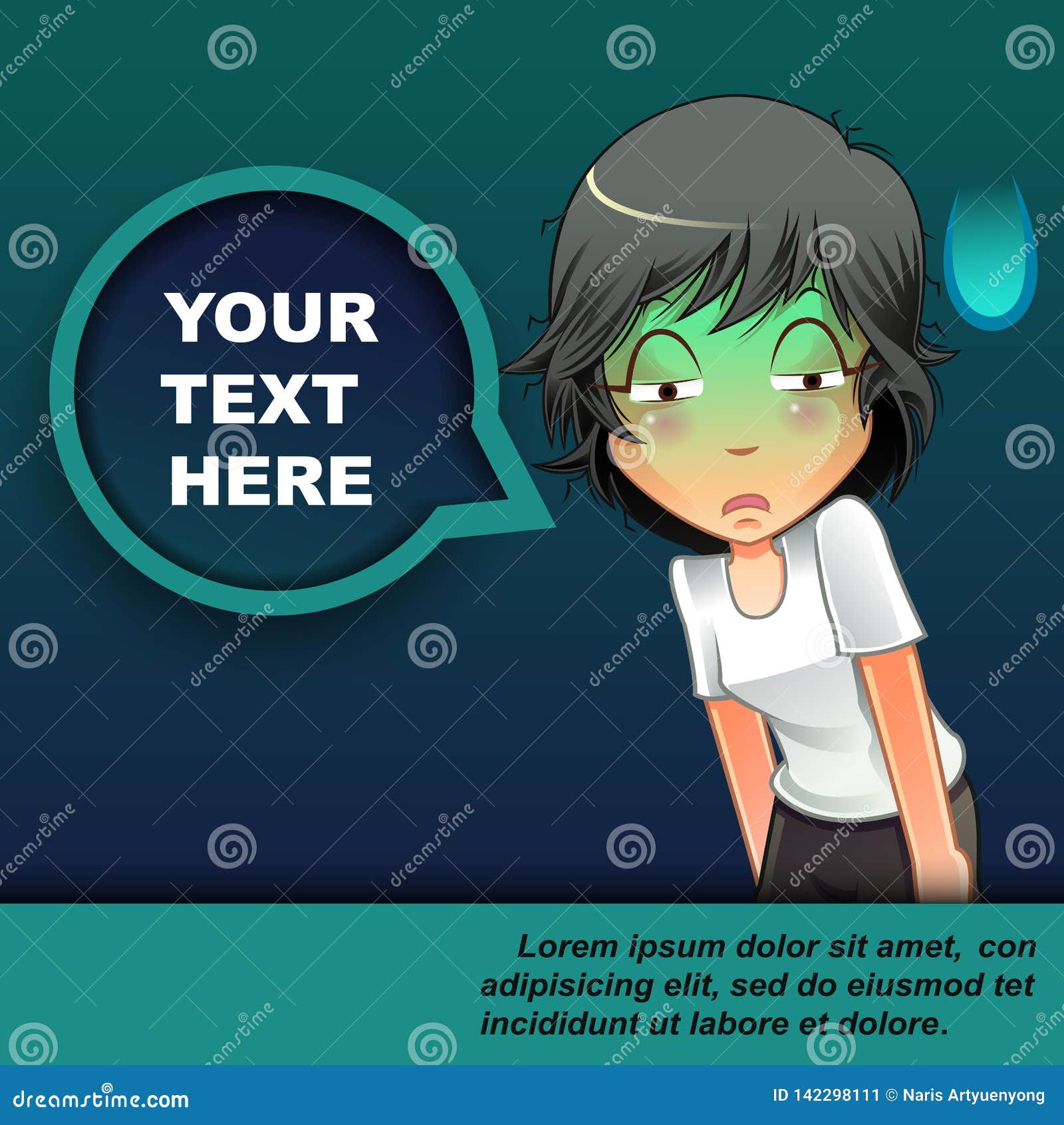 Someone is Bored and Bubble Speech. Stock Vector - Illustration of ...