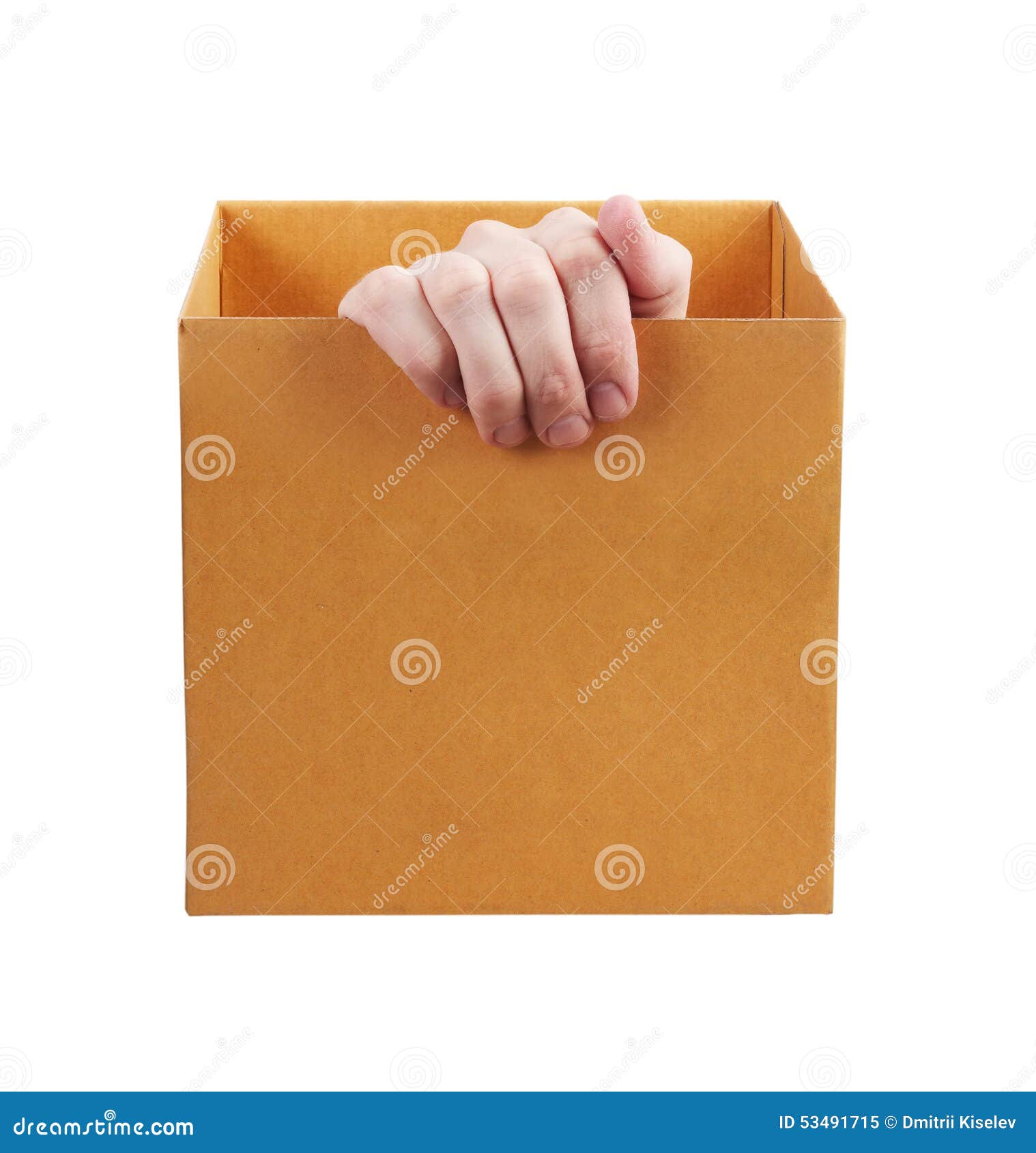 Someone comes out of a box stock image. Image of hide - 53491715