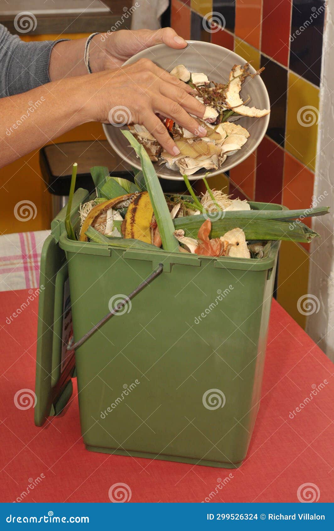 Organic Kitchen Waste with Vegetable and Fruit Peelings Placed in a ...