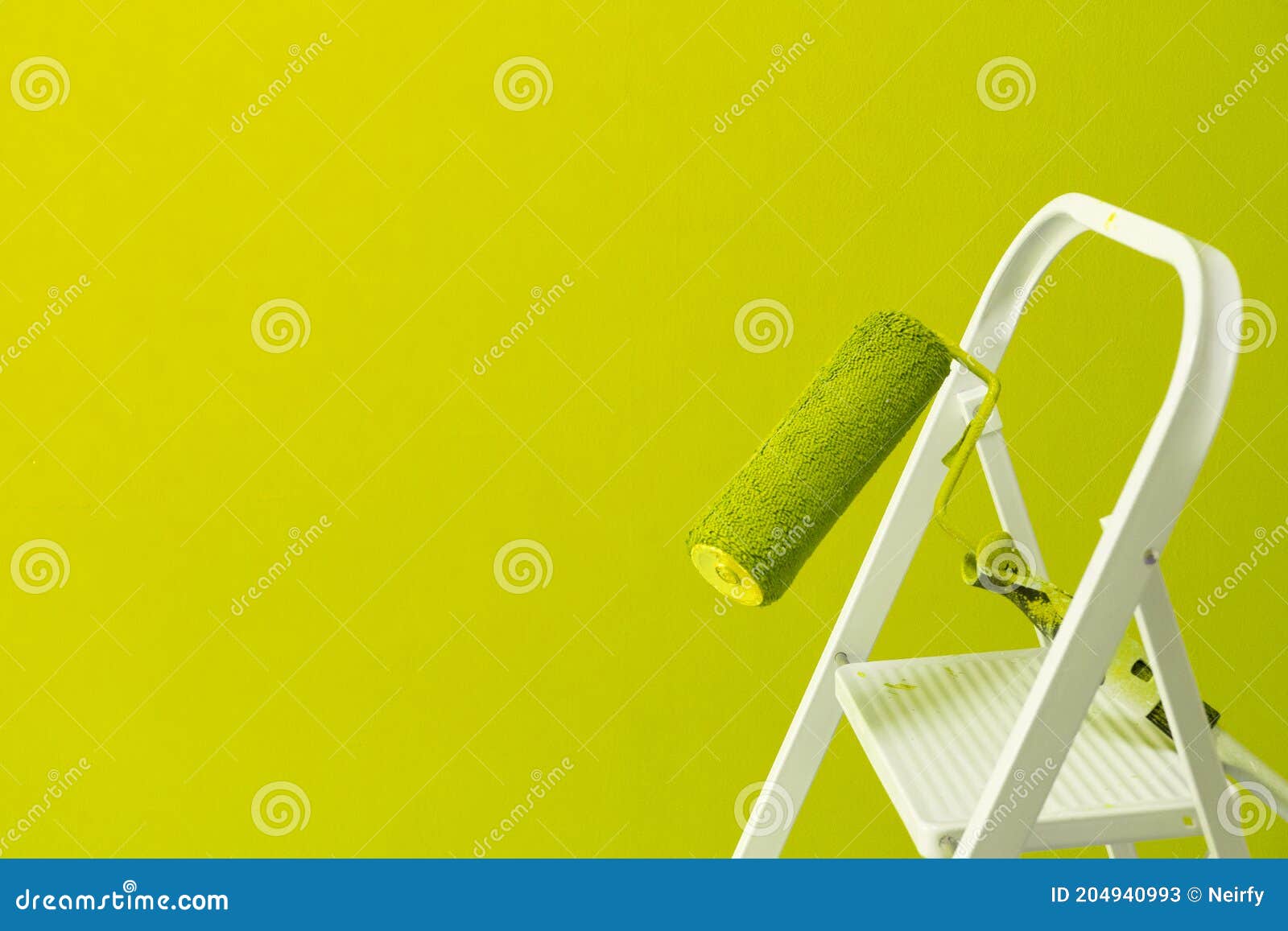 Someone painting wall stock image. Image of apartment - 204940993