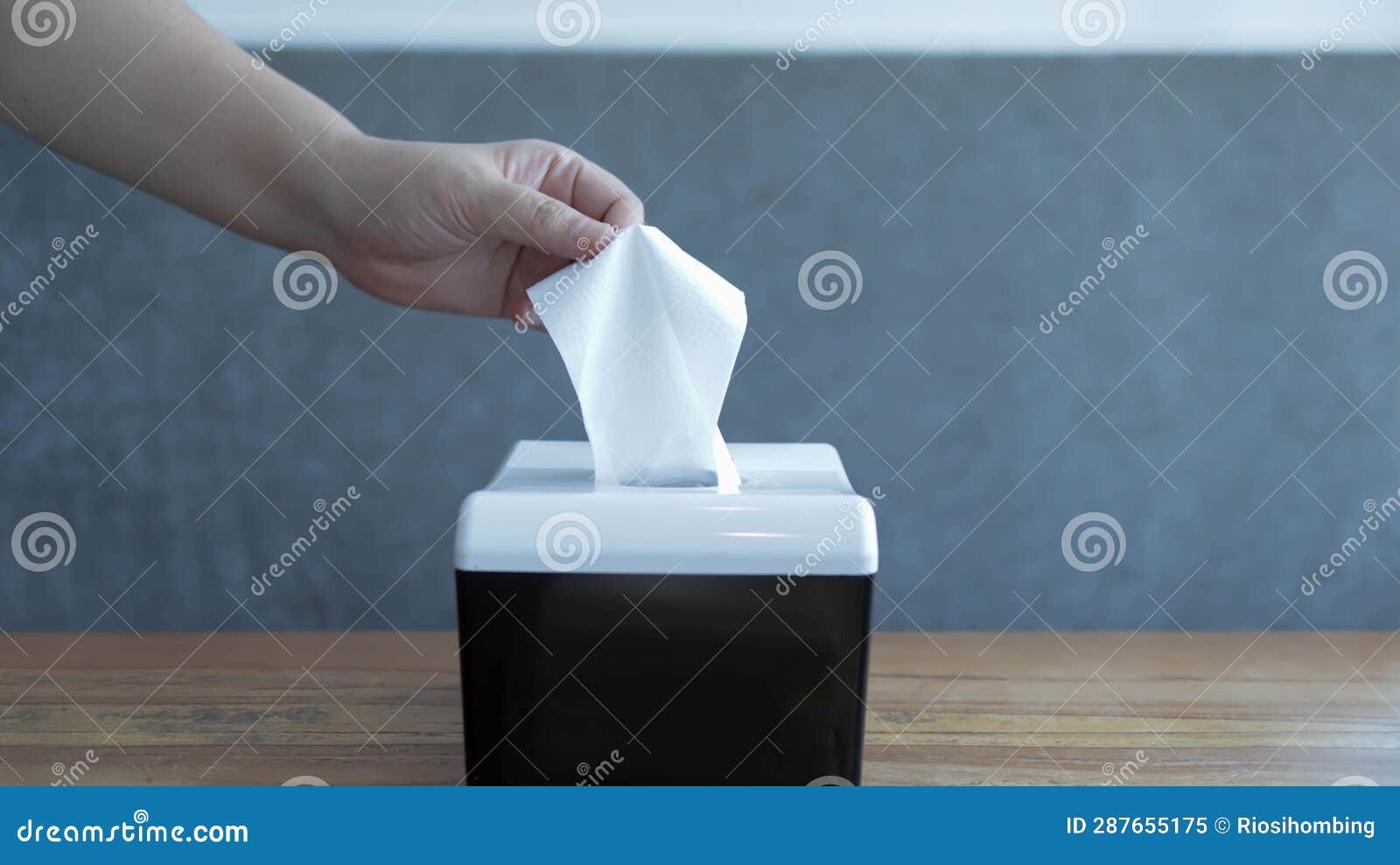 Someone Pickup a Tissue from a Tissue Box. a Hand Pick the Tissue or ...