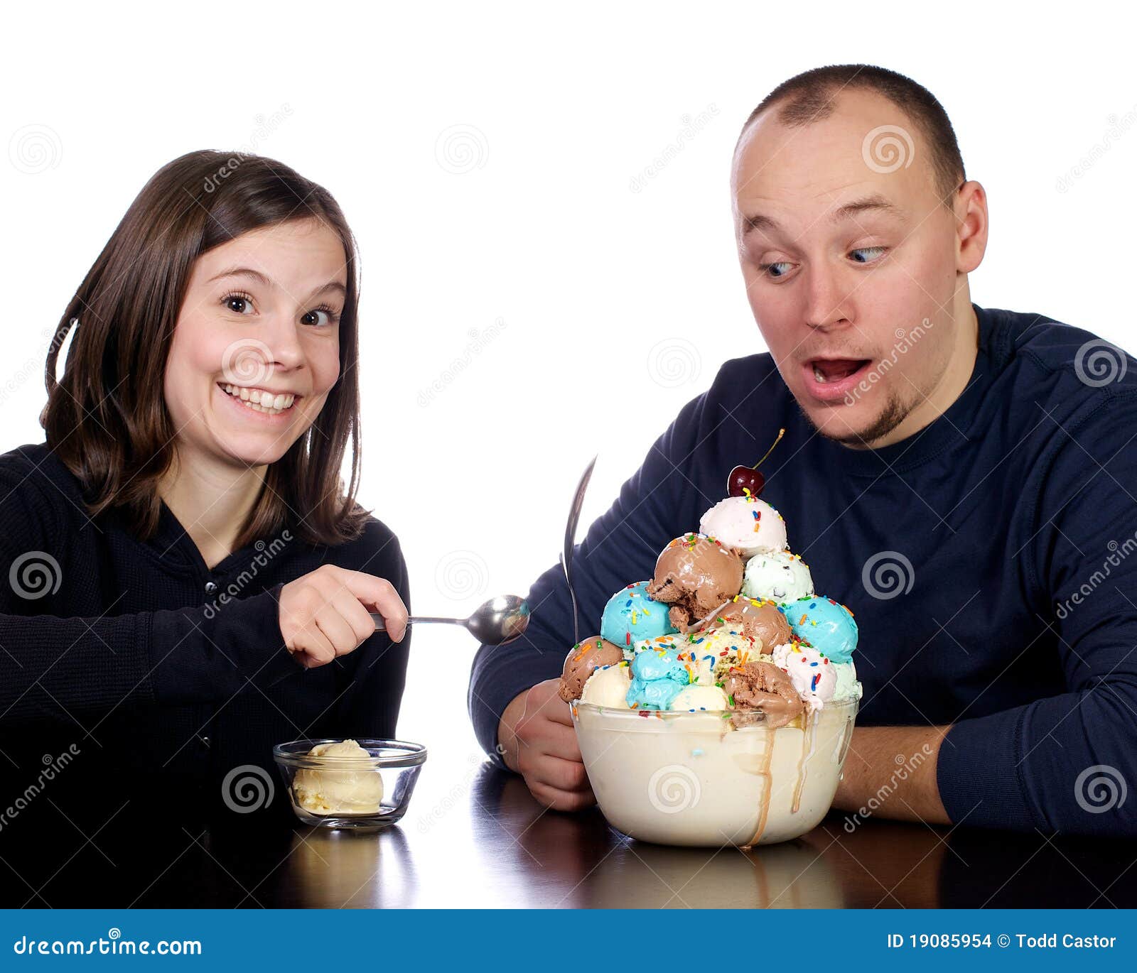 Someone S Stealing My Ice Cream Stock Photo - Image of desire, frown ...