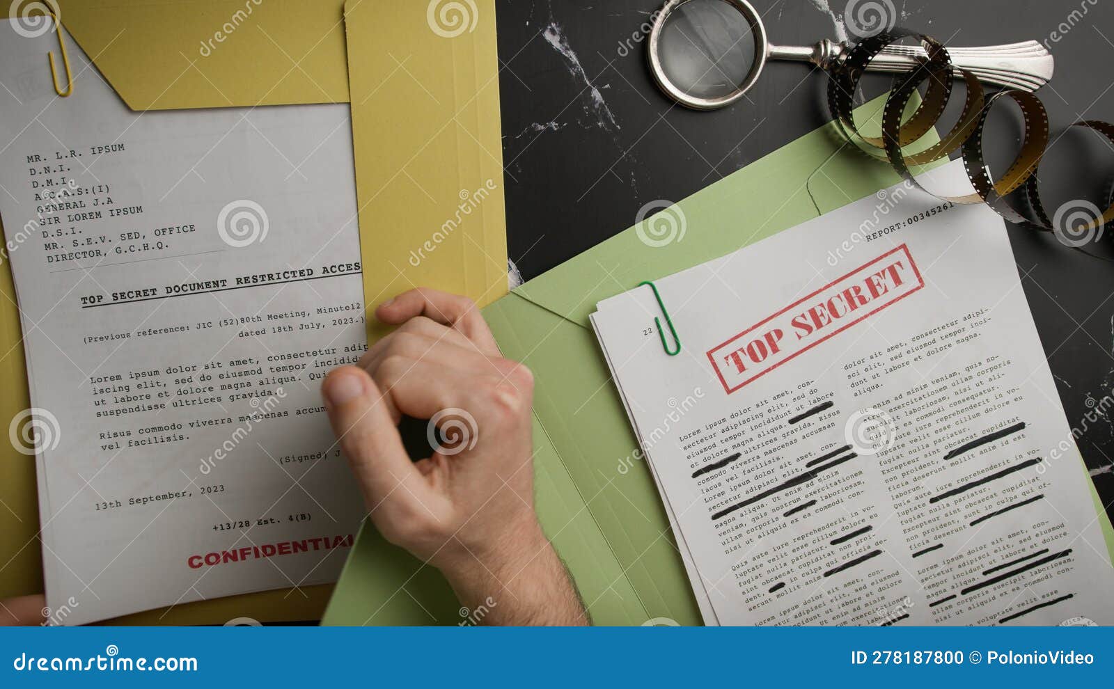 Someone Secretly Reads Confidential Files Stock Photo - Image of ...