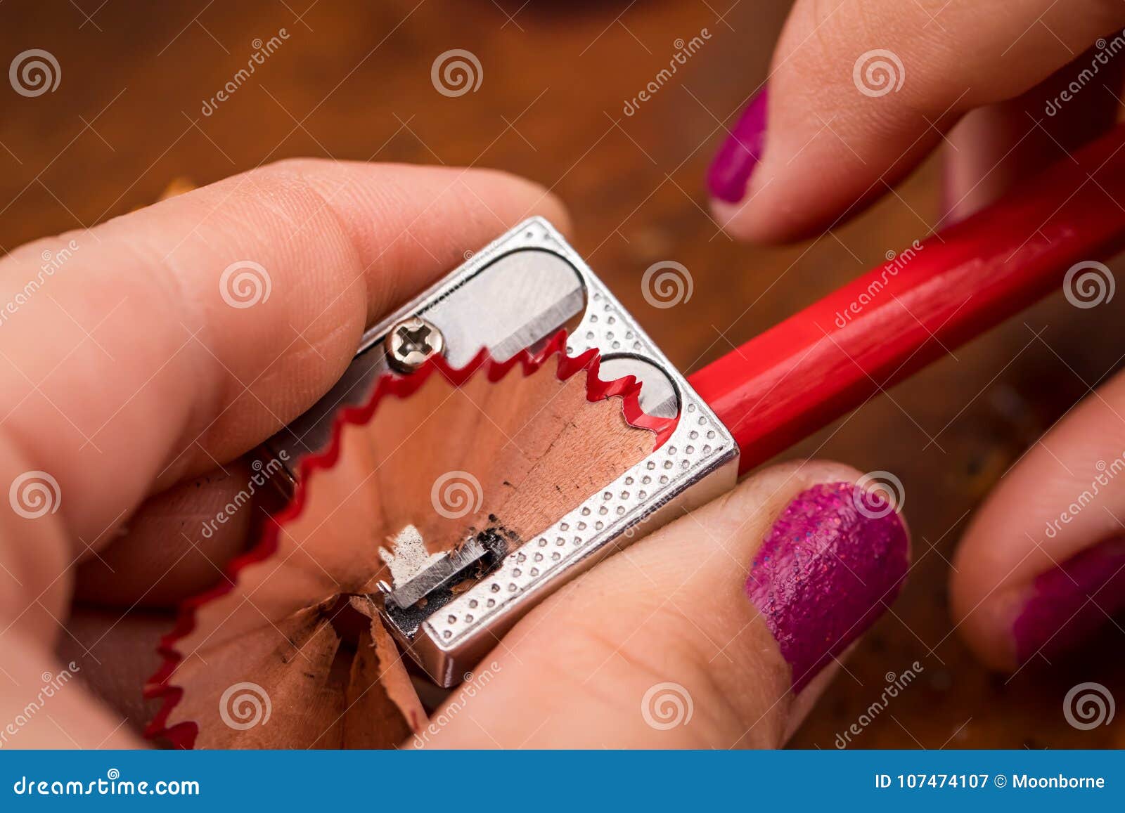Sharpening a pencil stock image. Image of business, office - 107474107