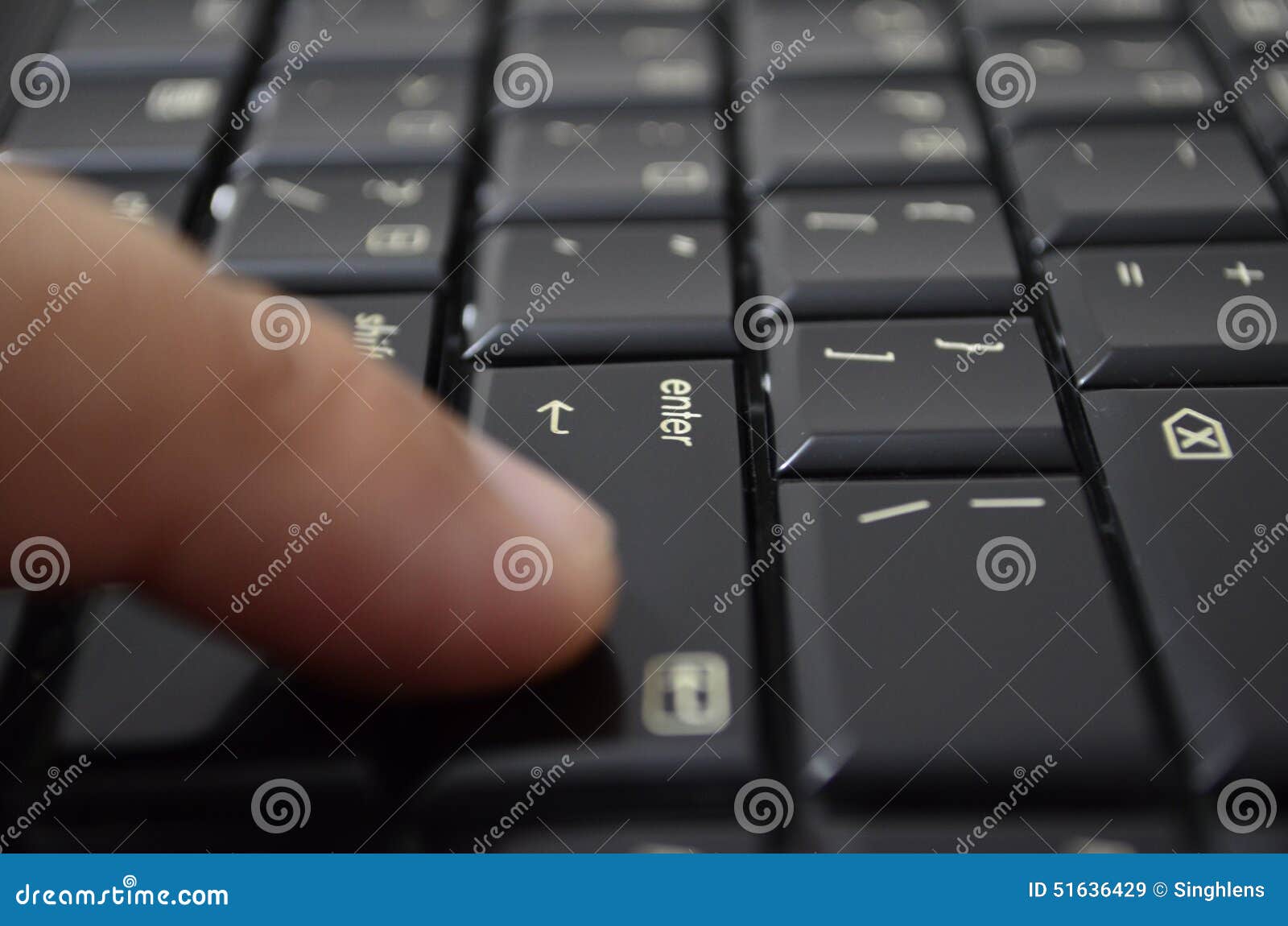 Someone is about To Hit Enter Stock Image - Image of press, committ ...