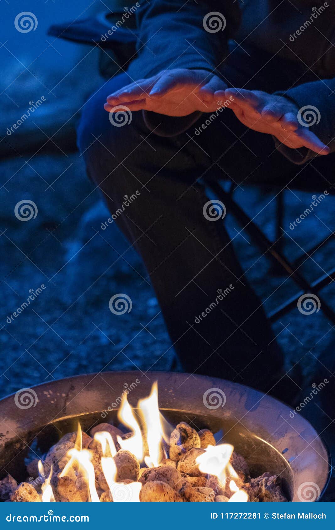 Someone Warming Their Hands Over a Fire Stock Image - Image of heat ...
