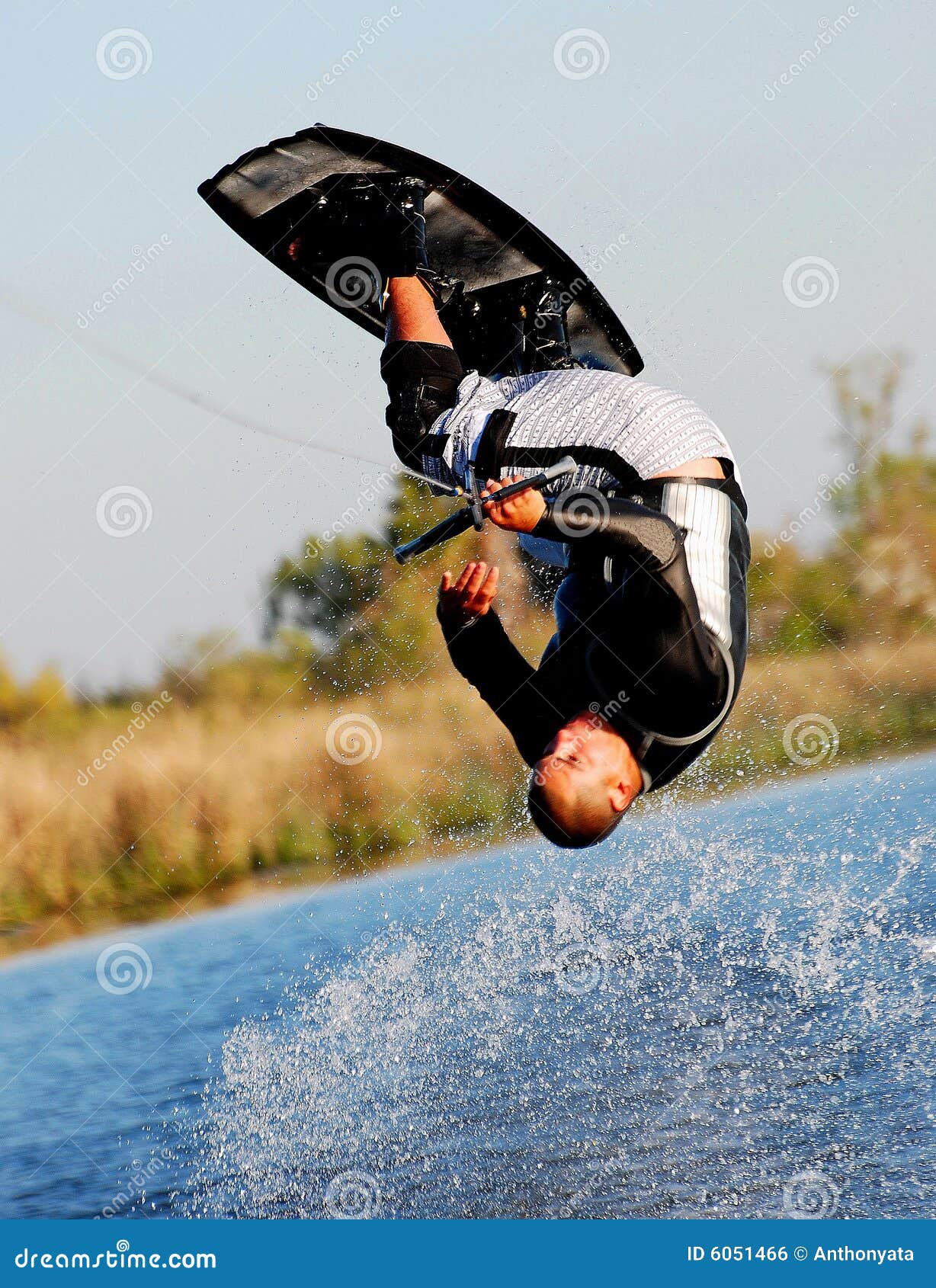 Somersault on a Wakeboard 2 Stock Photo - Image of waterway, wetsuit ...