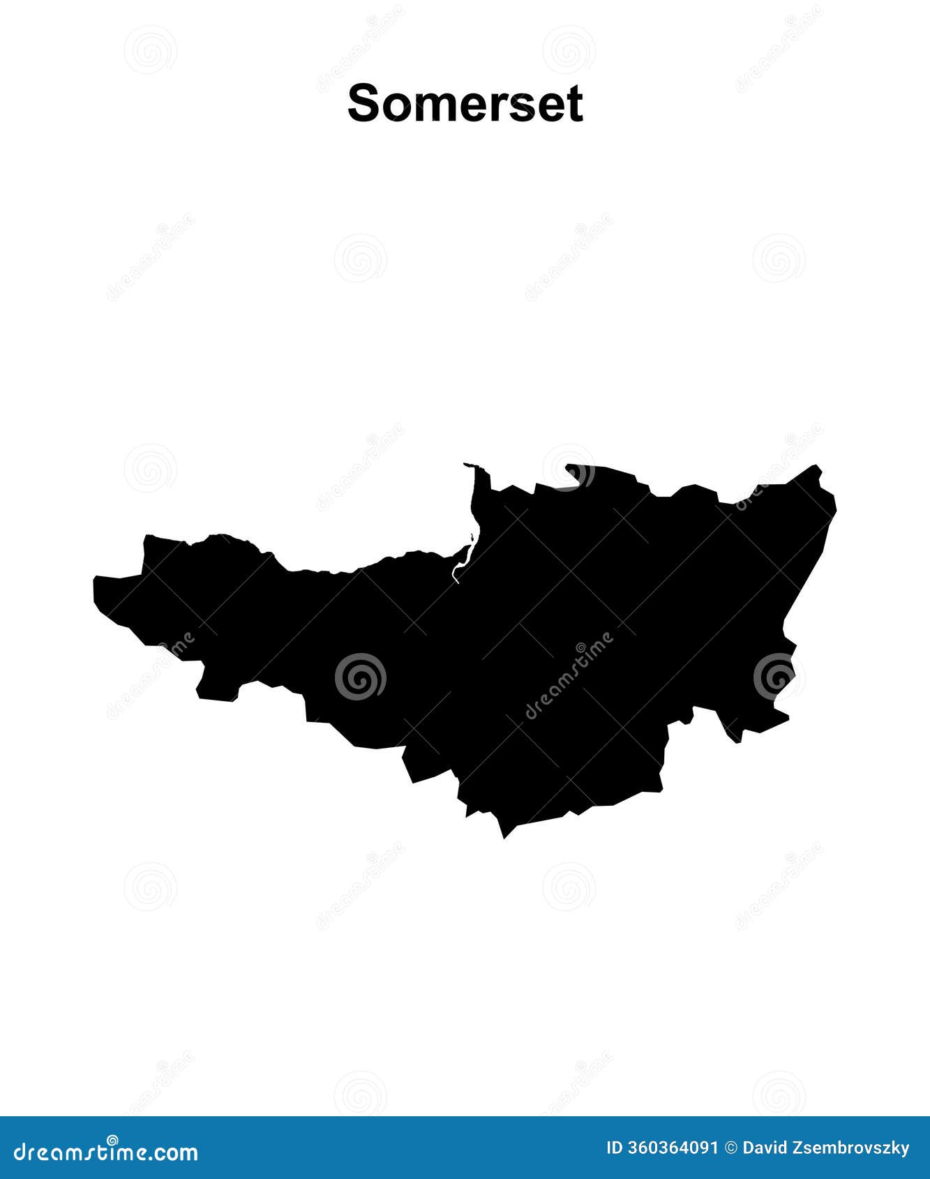 Somerset outline map stock illustration. Illustration of england ...