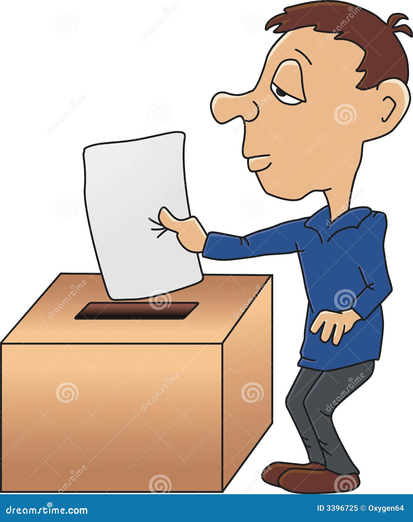 Someter un voto ilustración del vector. Ilustración de plebiscito - 3396725