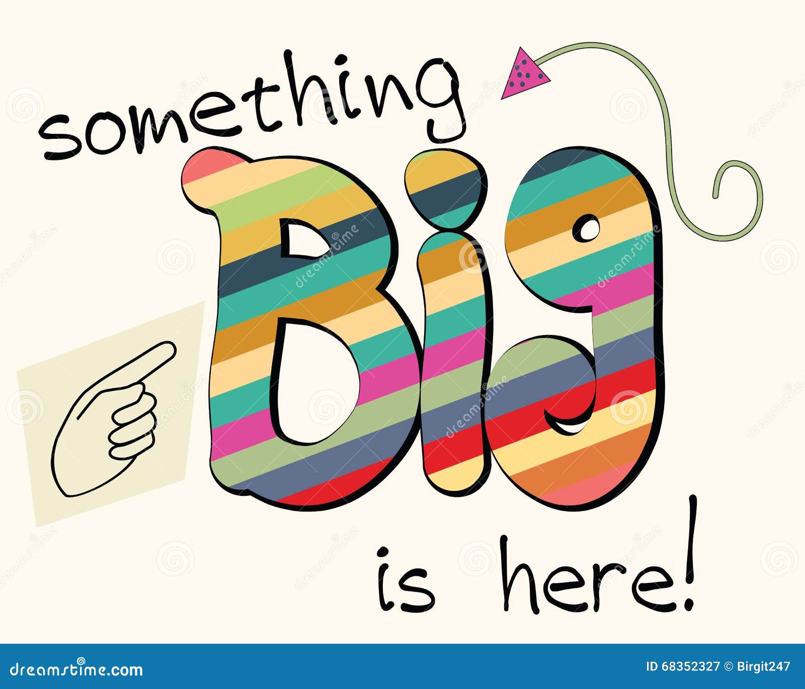 Something Big is Here stock vector. Illustration of arrow - 68352327