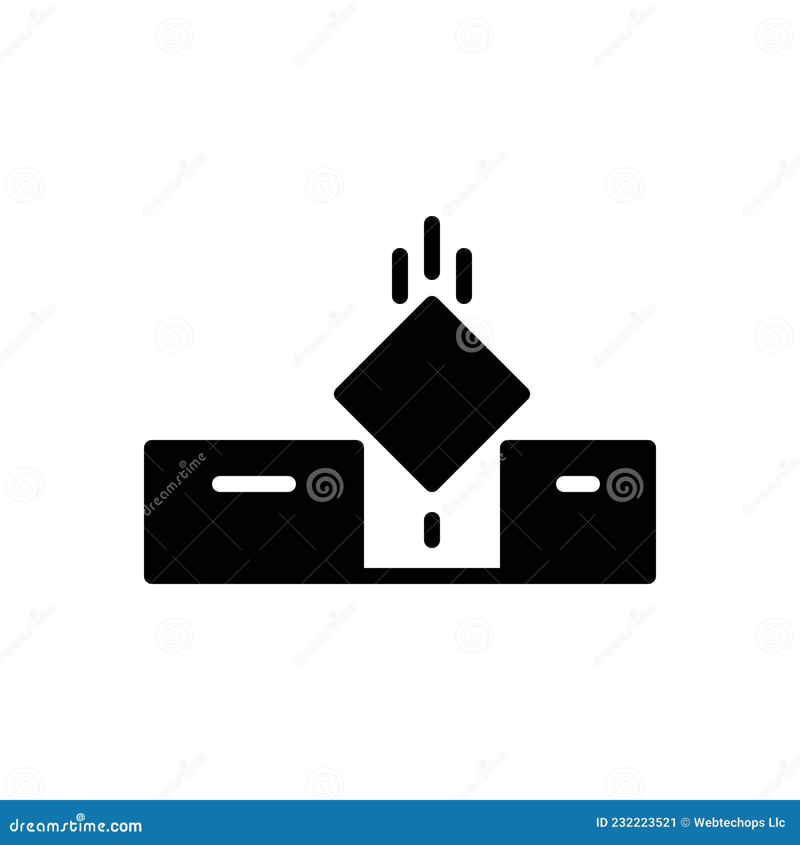 Black Solid Icon for Something, Anytime and Item Stock Vector ...