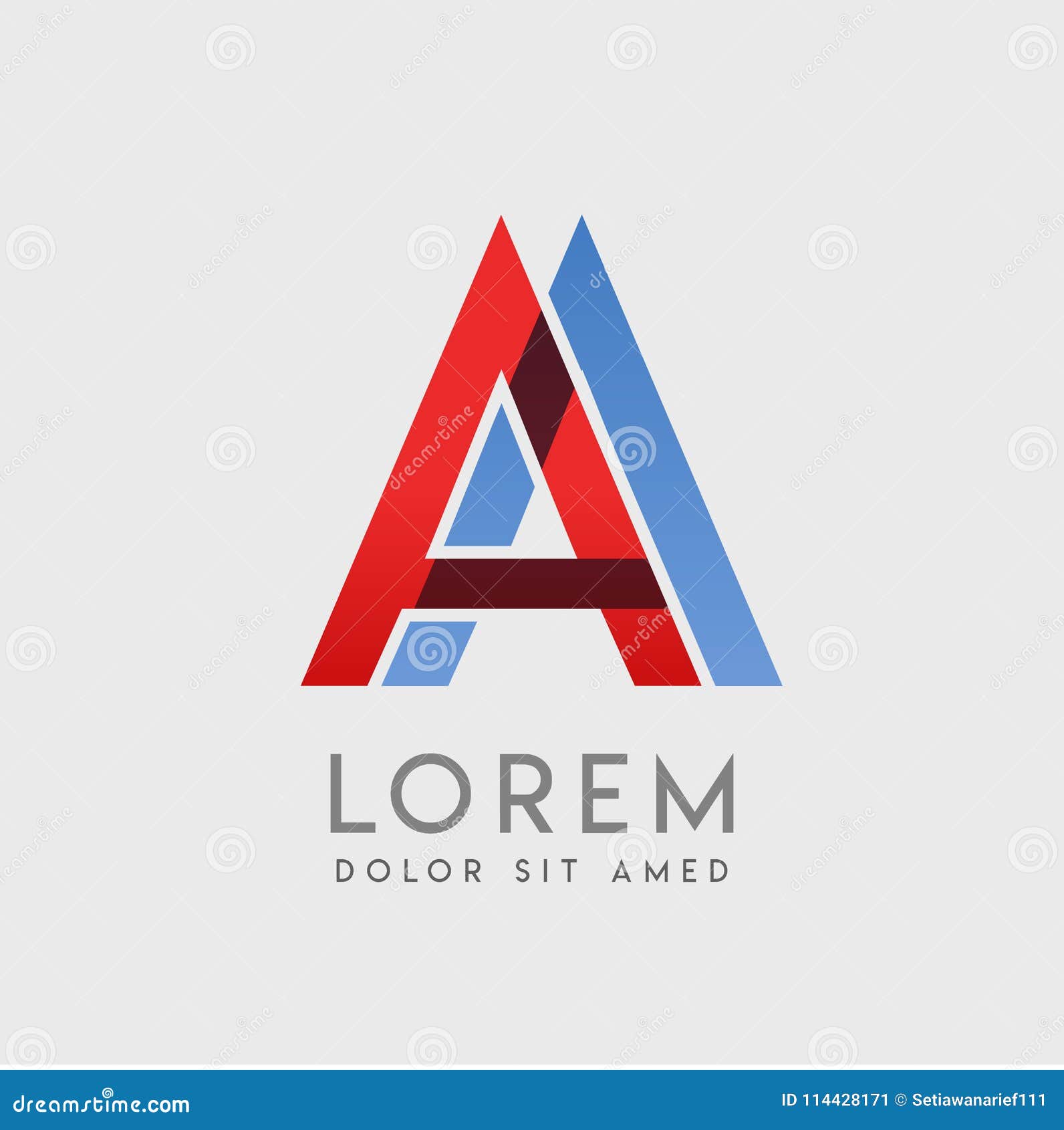 AA Logo Letters with Blue and Red Gradation Stock Vector - Illustration ...