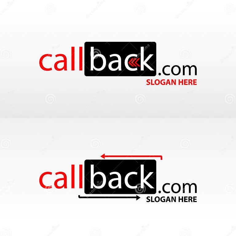 Callback Logotype Design stock vector. Illustration of concept - 114228804
