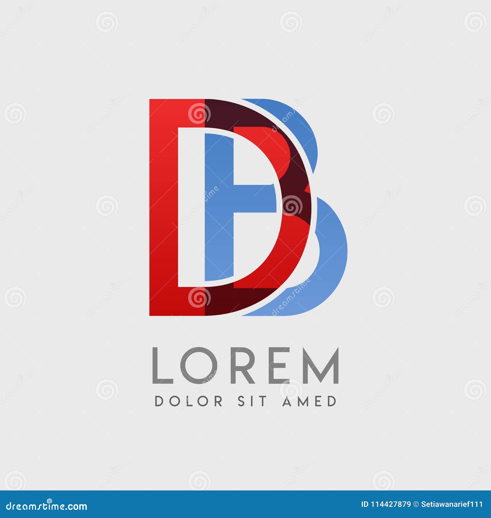 DB Logo Letters with Blue and Red Gradation Stock Vector - Illustration ...