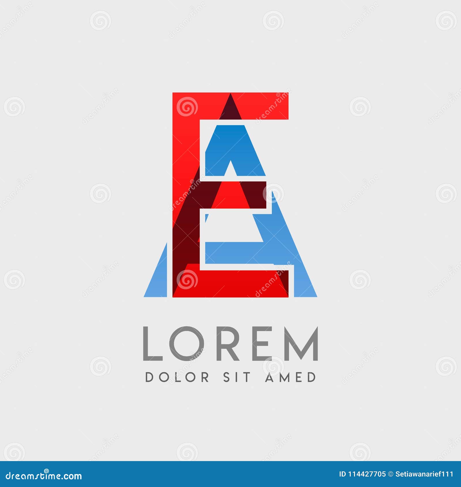 EA Logo Letters with Blue and Red Gradation Stock Vector - Illustration ...