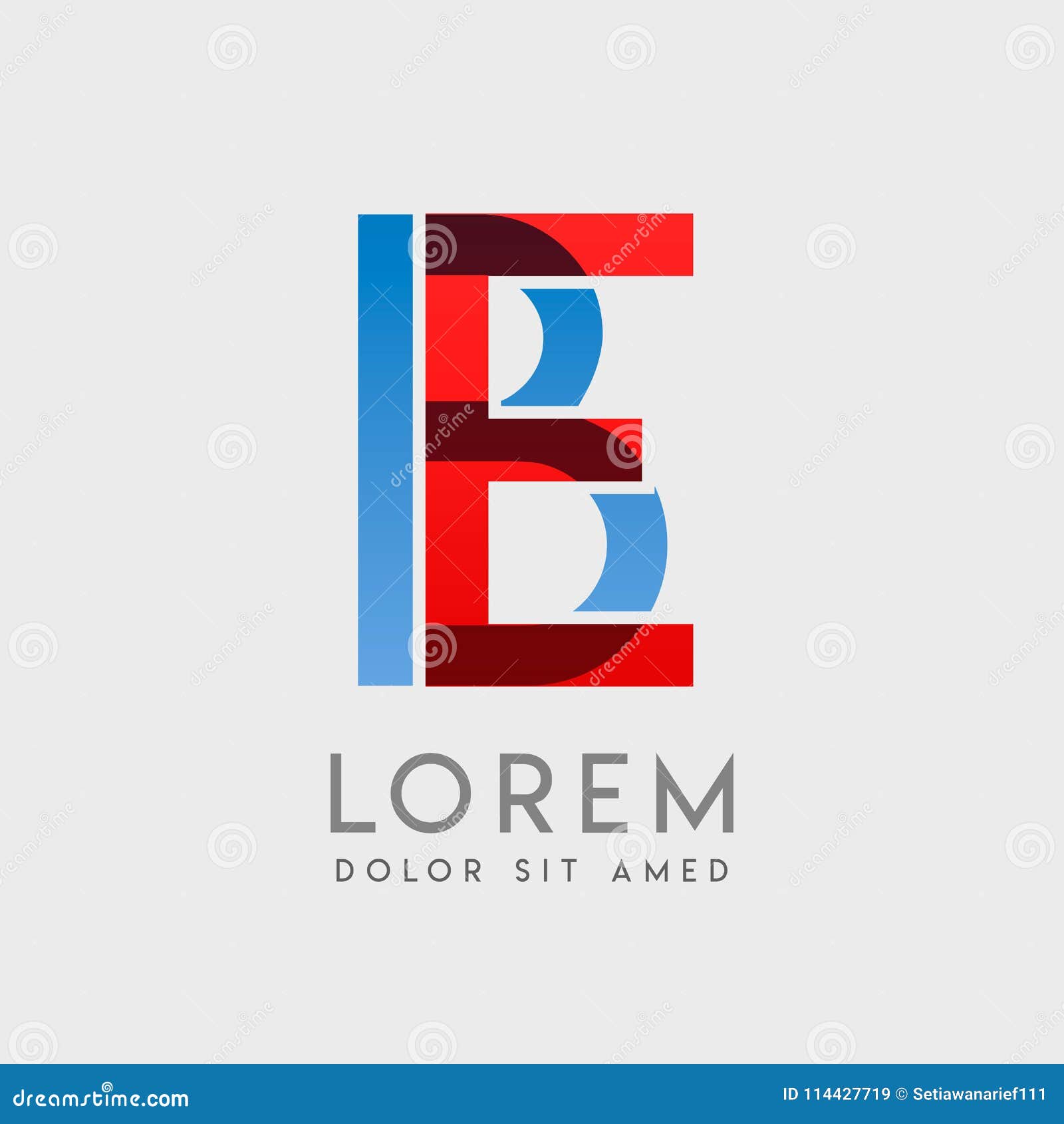 EB Logo Letters with Blue and Red Gradation Stock Vector - Illustration ...
