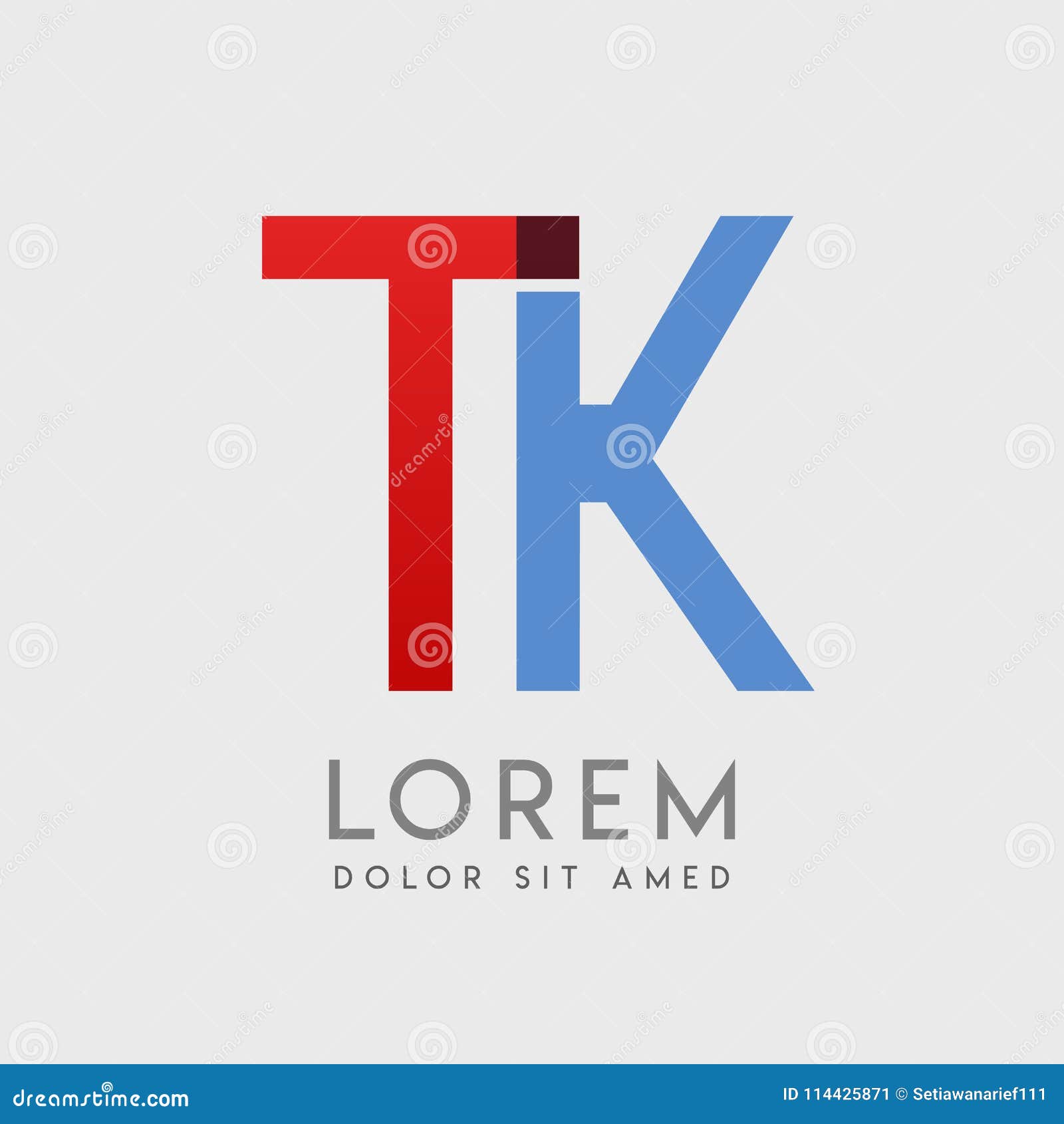TK Logo Letters with & X22;blue and Red& X22; Gradation Stock Vector ...