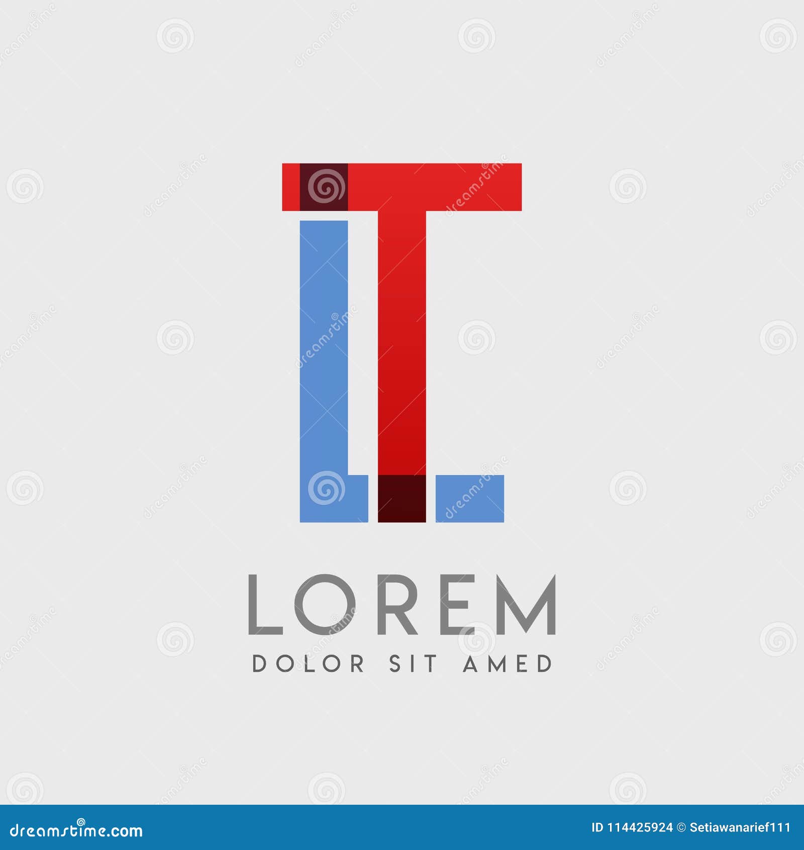 TL Logo Letters with & X22;blue and Red& X22; Gradation Stock Vector ...