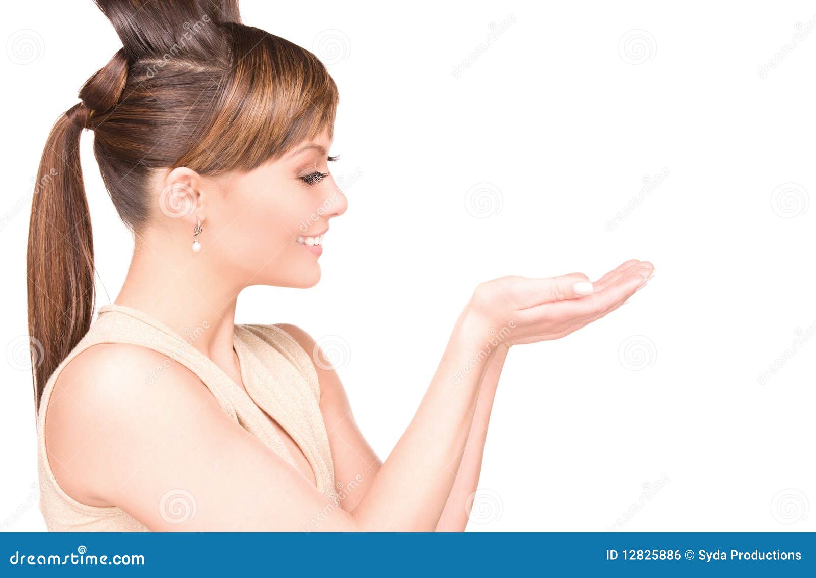 Something on the palms stock photo. Image of cheerful - 12825886