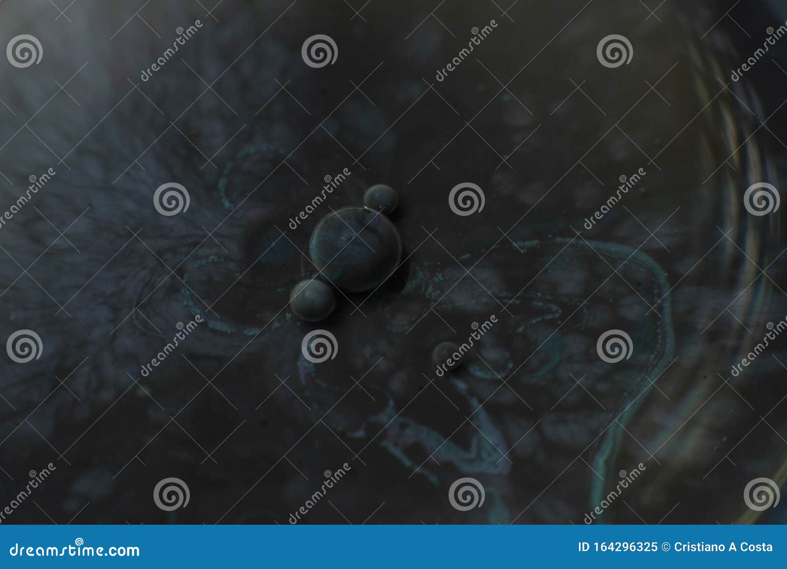 Something Strange in Dark Fluid Substance Stock Image - Image of deep ...
