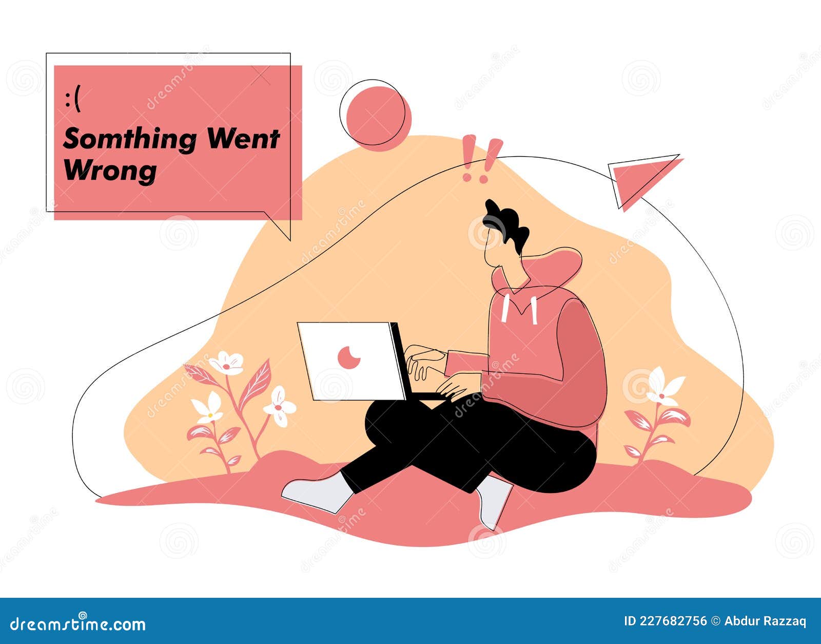 Something Went Wrong Illustration Concept Vector Stock Illustration ...