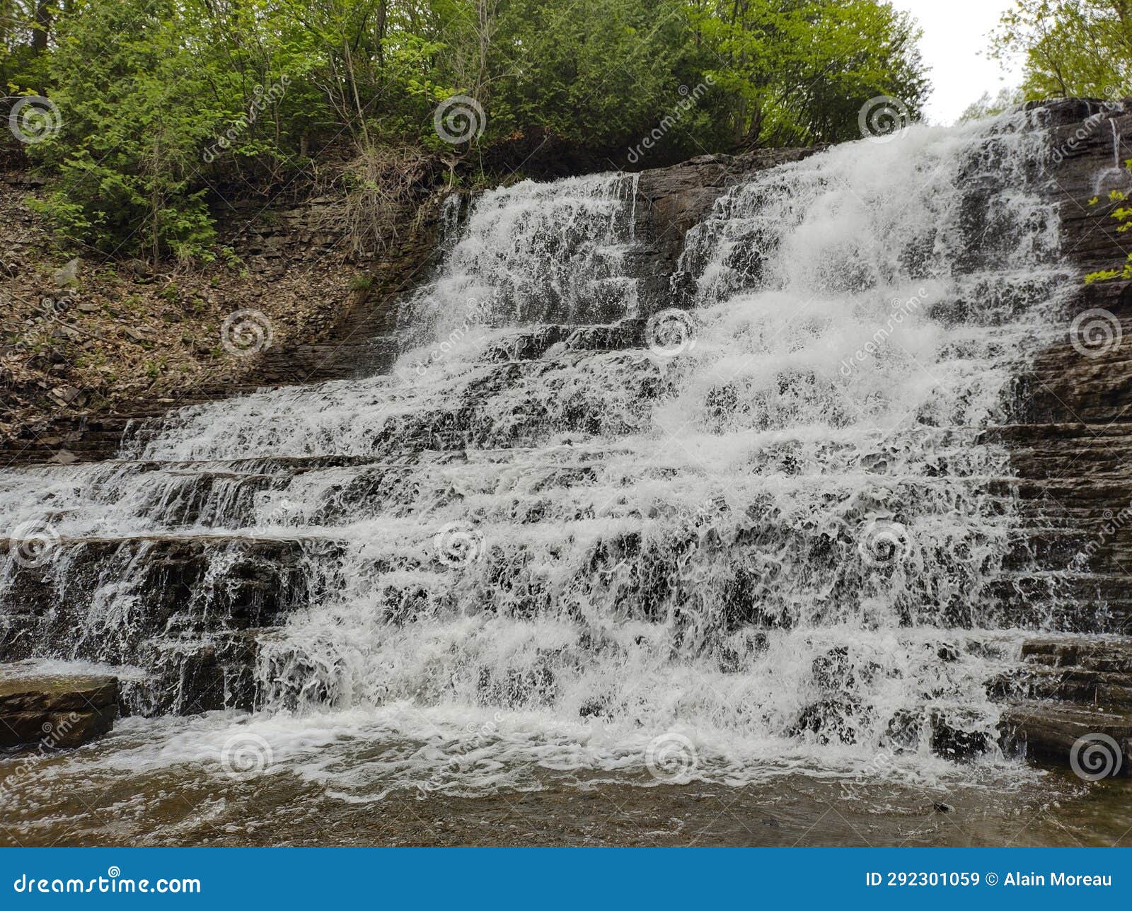 Powerful Falls and Cascades of Quebec Stock Image - Image of valley ...