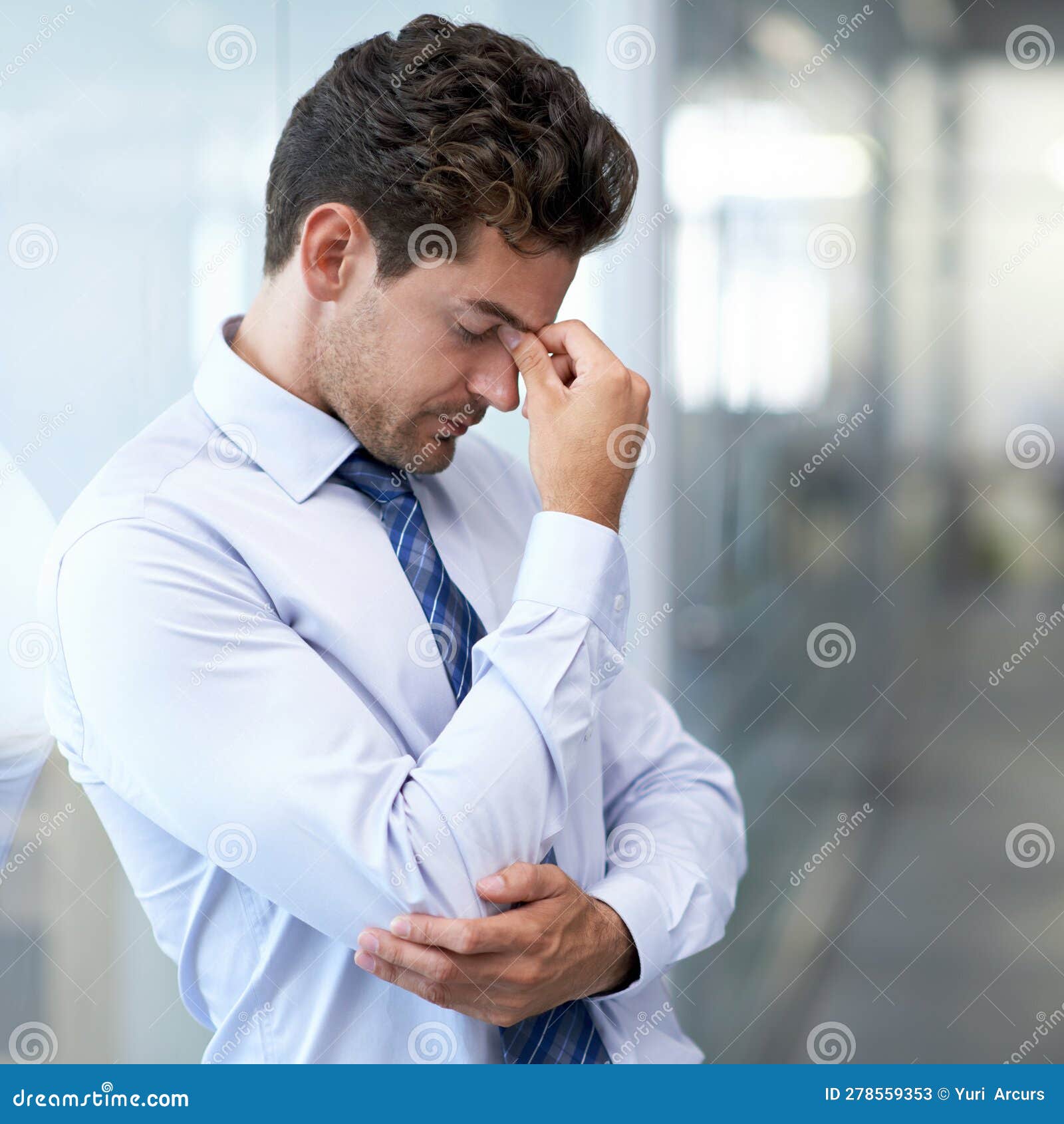 Sometimes the Work Gets Too Much. a Young Businessman Looking Stressed ...