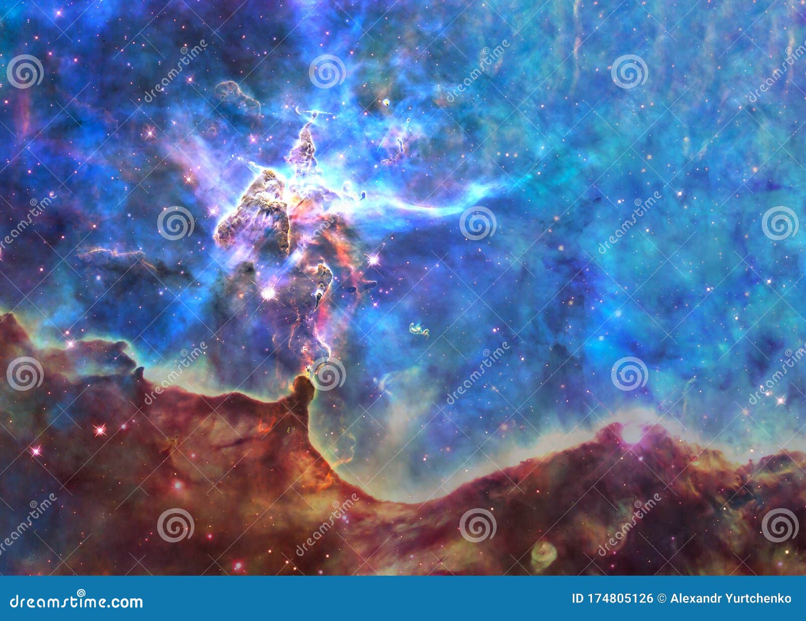 Somewhere in Extreme Deep Space. Carina Nebula Complex Stock Photo ...