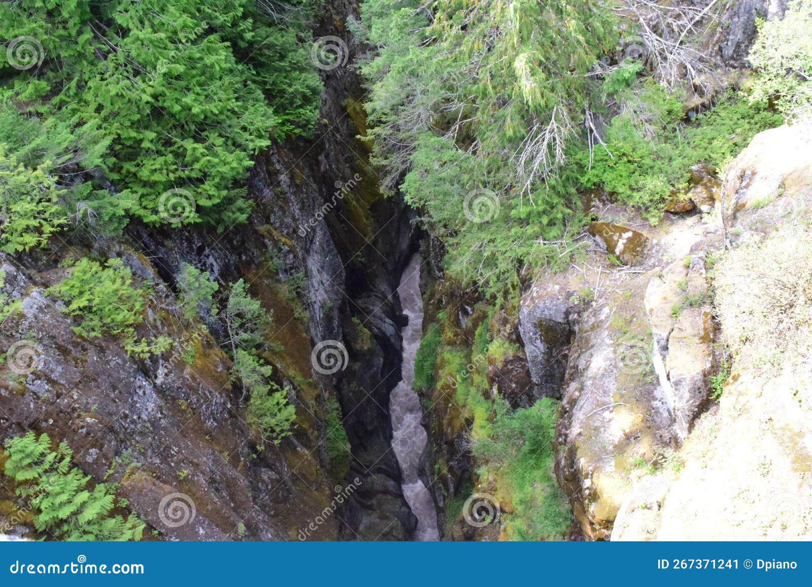 Somewhere the Water Flows through a Canyon Stock Image - Image of ...