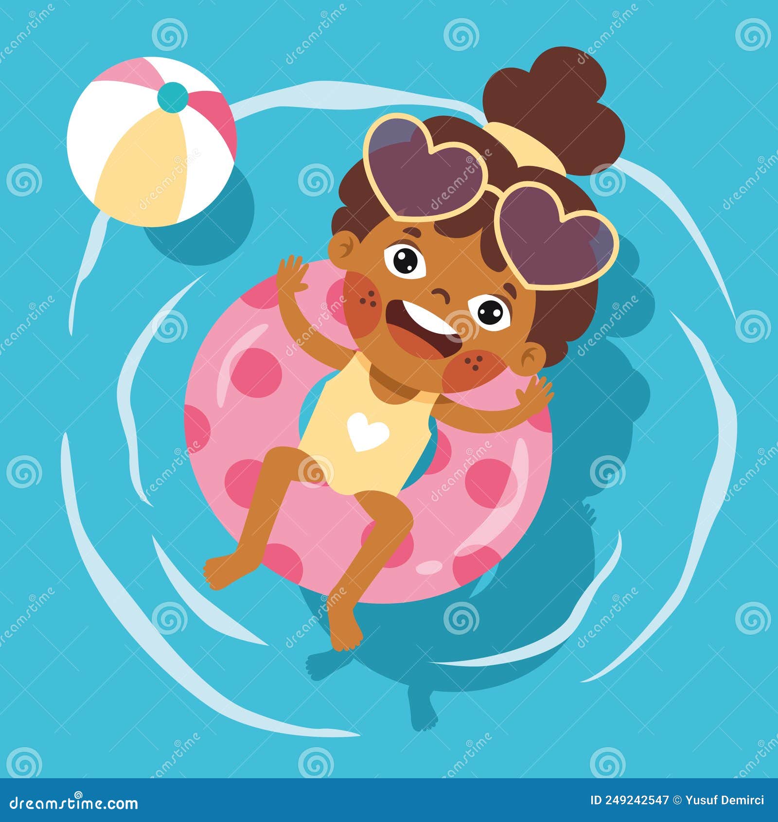 Sommarsemester Med Tecknad Unge Stock Illustrationer - Illustration av ...