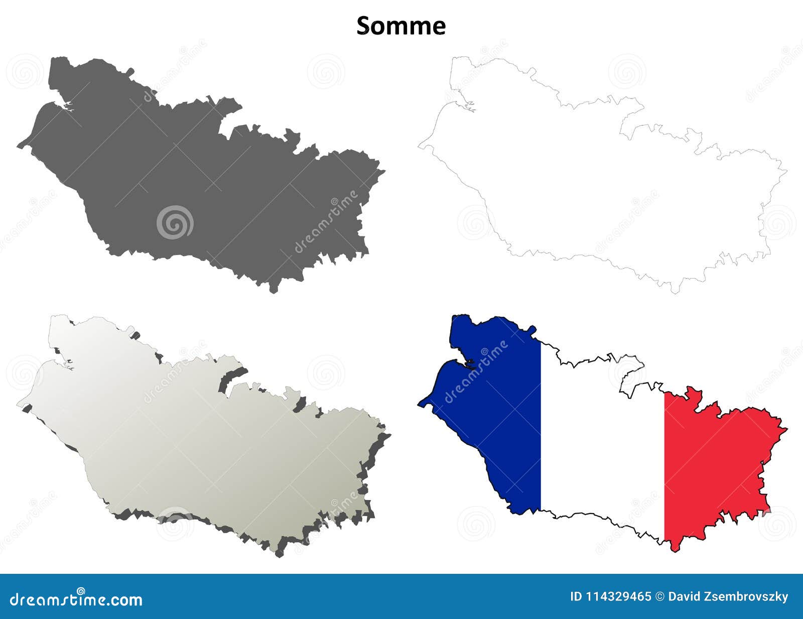 Somme French Department Map Vector Illustration | CartoonDealer.com ...