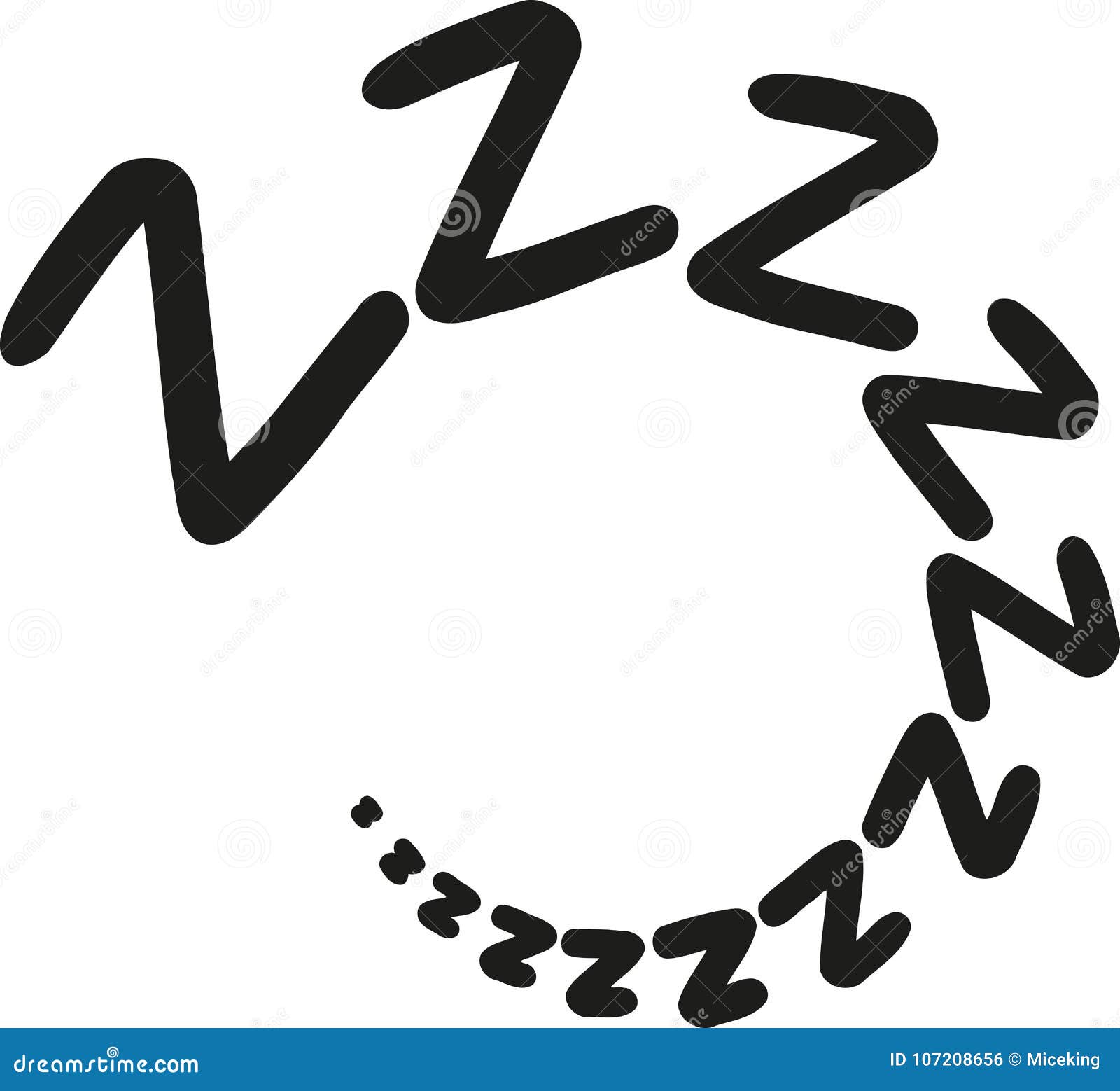 Sommeil de sommeil de Zzz illustration de vecteur. Illustration du ...
