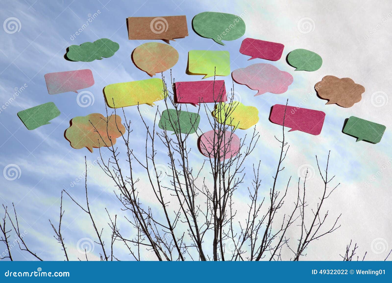 Sommigen Babbelen Symbolen En Takken Stock Foto - Image of krantekop ...