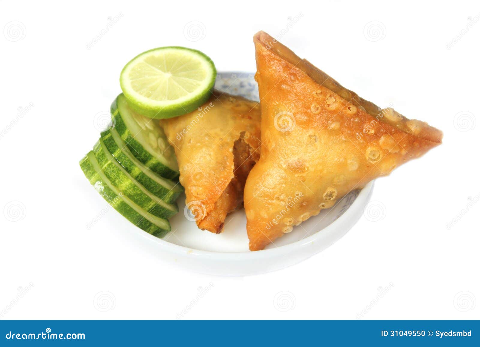 Somocha with Slice Cucumber Stock Photo - Image of triangle, cuisine ...