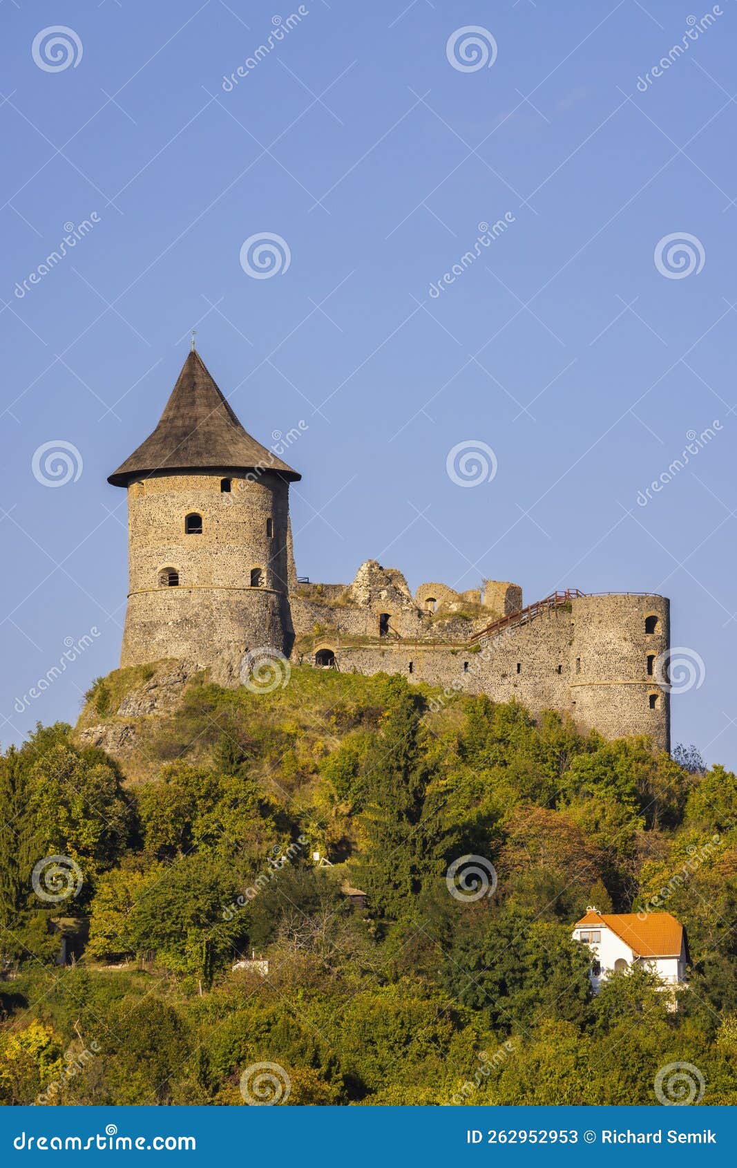 Somoska Castle on Slovakia Hungarian Border Stock Image - Image of ...