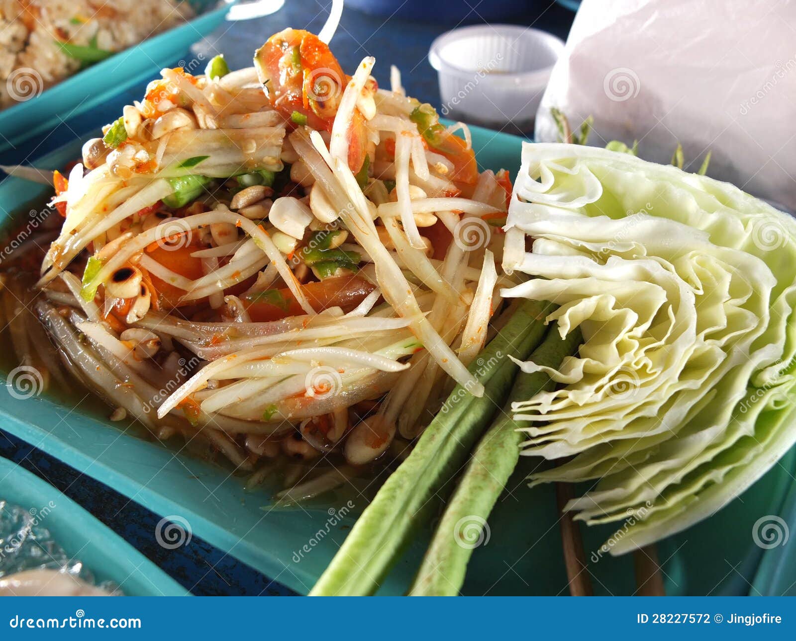 Somtam stock photo. Image of fruit, health, food, fish - 28227572