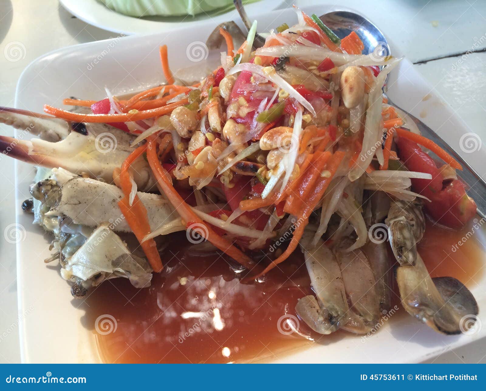 Somtam stock image. Image of thai, esarn, food, somtam - 45753611