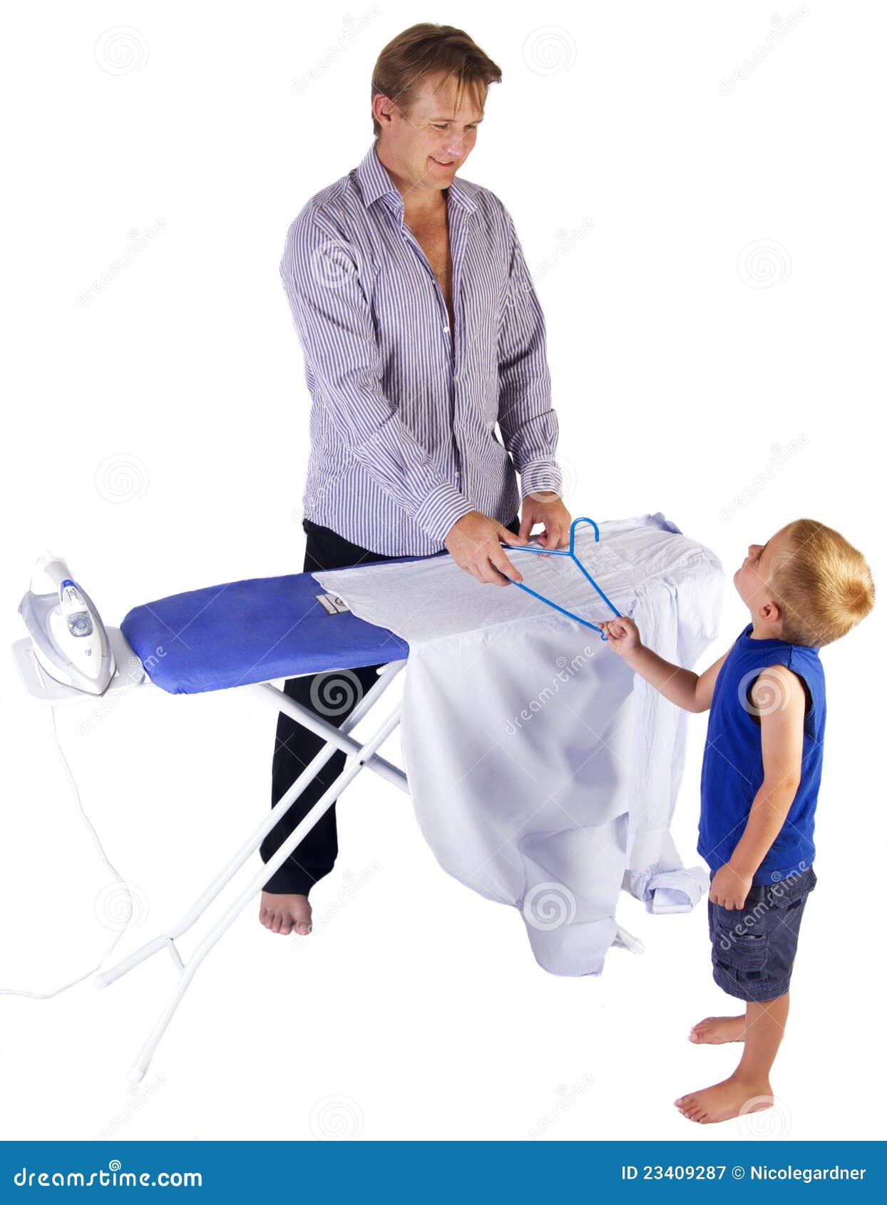 Son helping his father stock image. Image of father, passing - 23409287