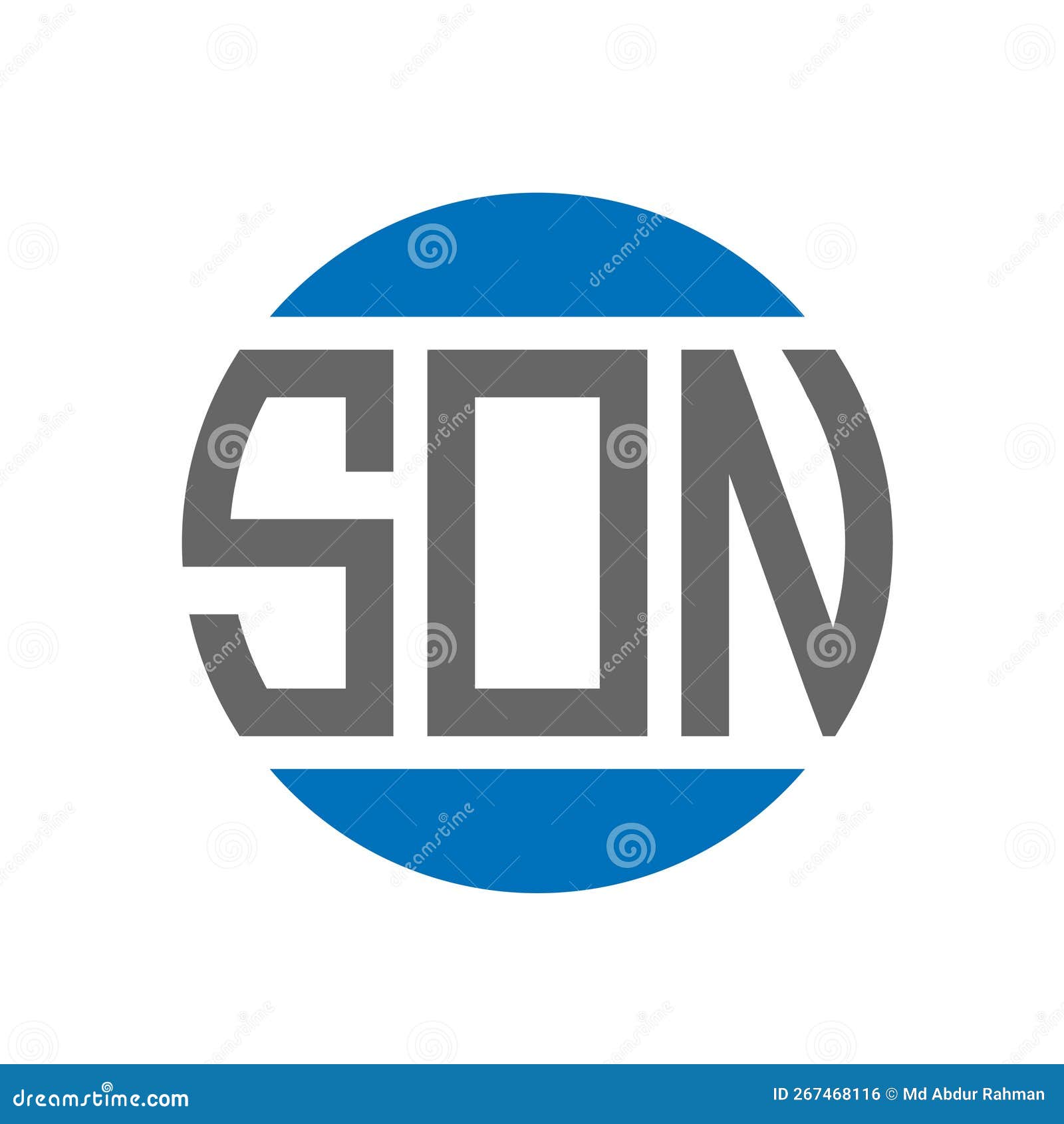 SON Letter Logo Design on White Background. SON Creative Initials ...