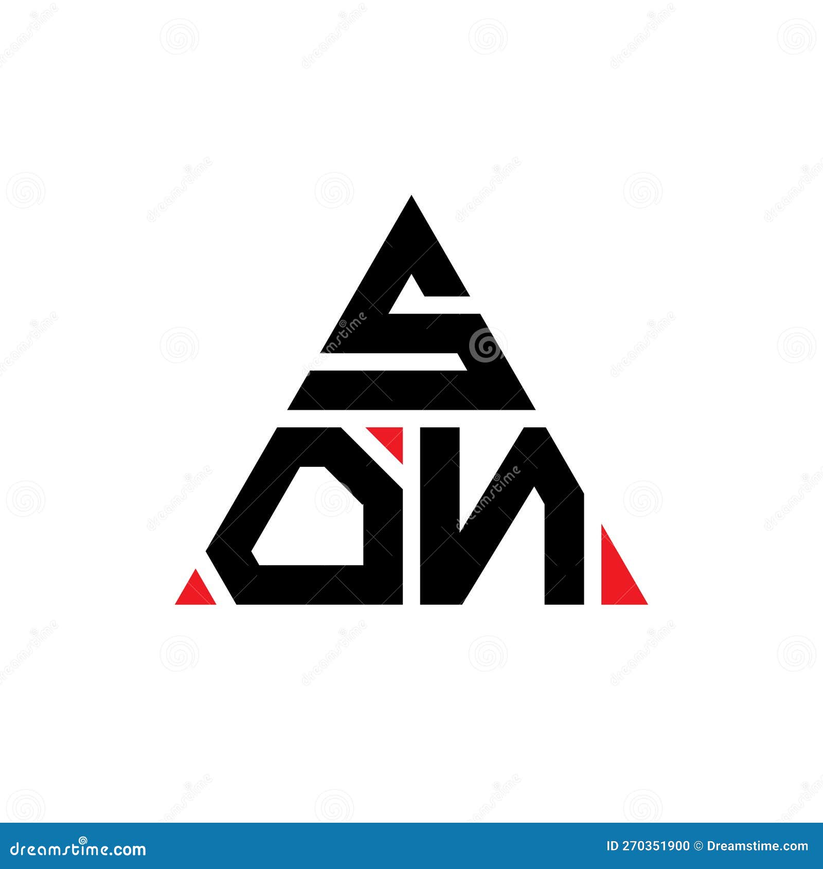 SON Triangle Letter Logo Design with Triangle Shape. SON Triangle Logo ...