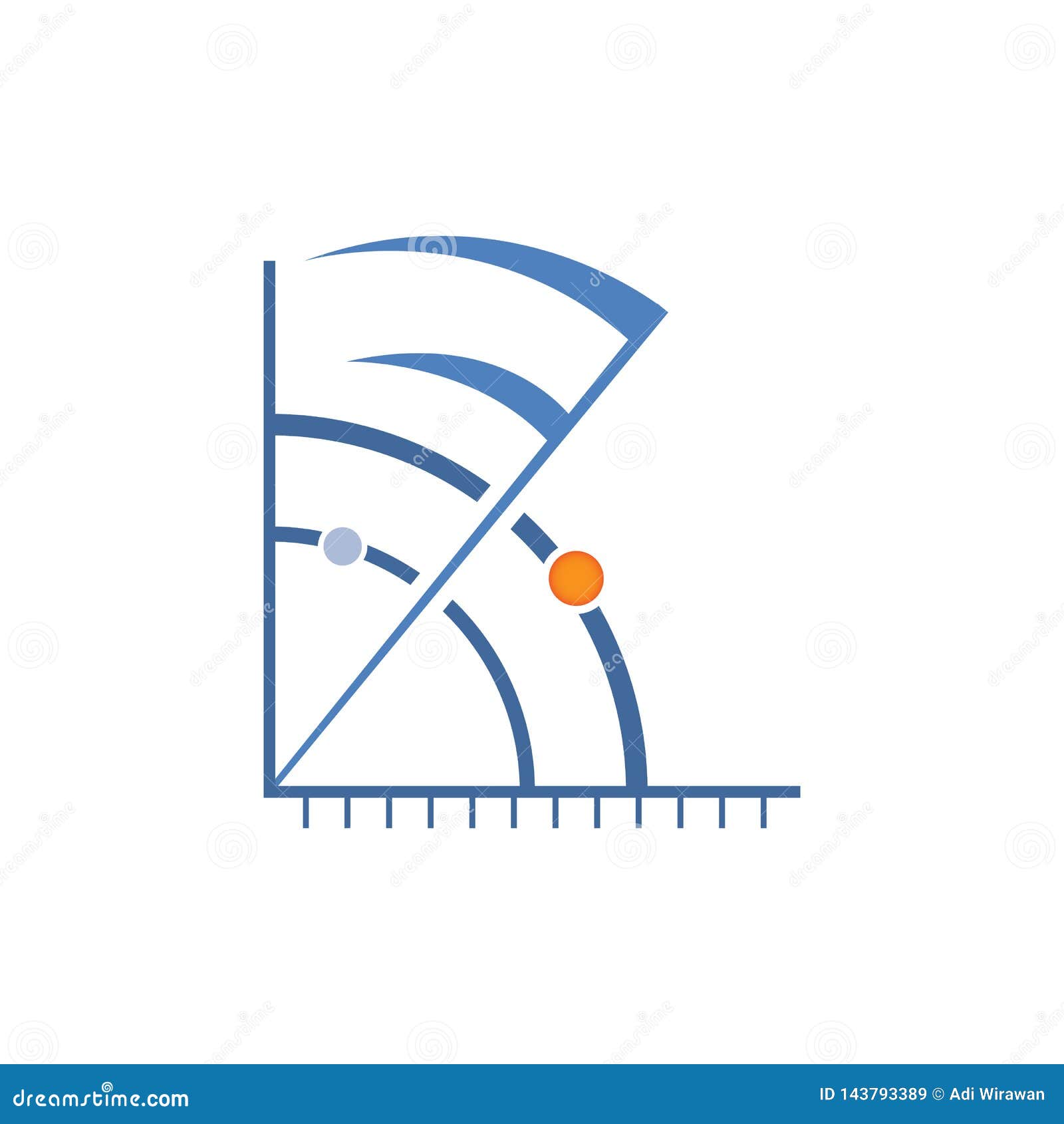 Sonar or Radar User Interface Vector Illustration Design Stock Vector ...