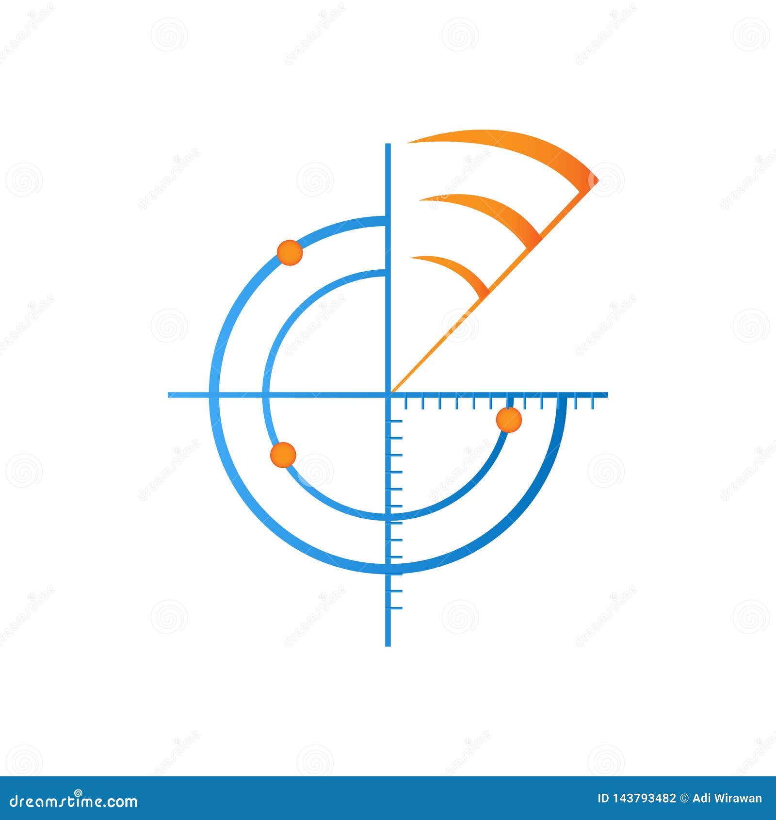 Sonar or Radar User Interface Vector Illustration Design Stock Vector ...